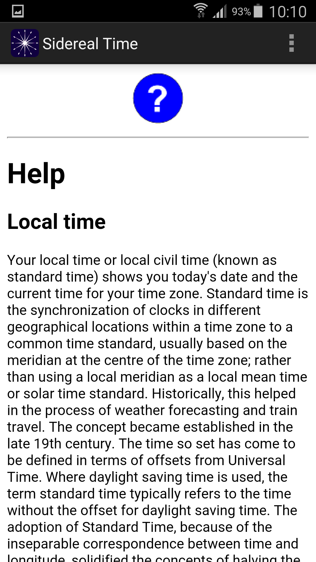 Sidereal Time - App on the Amazon Appstore