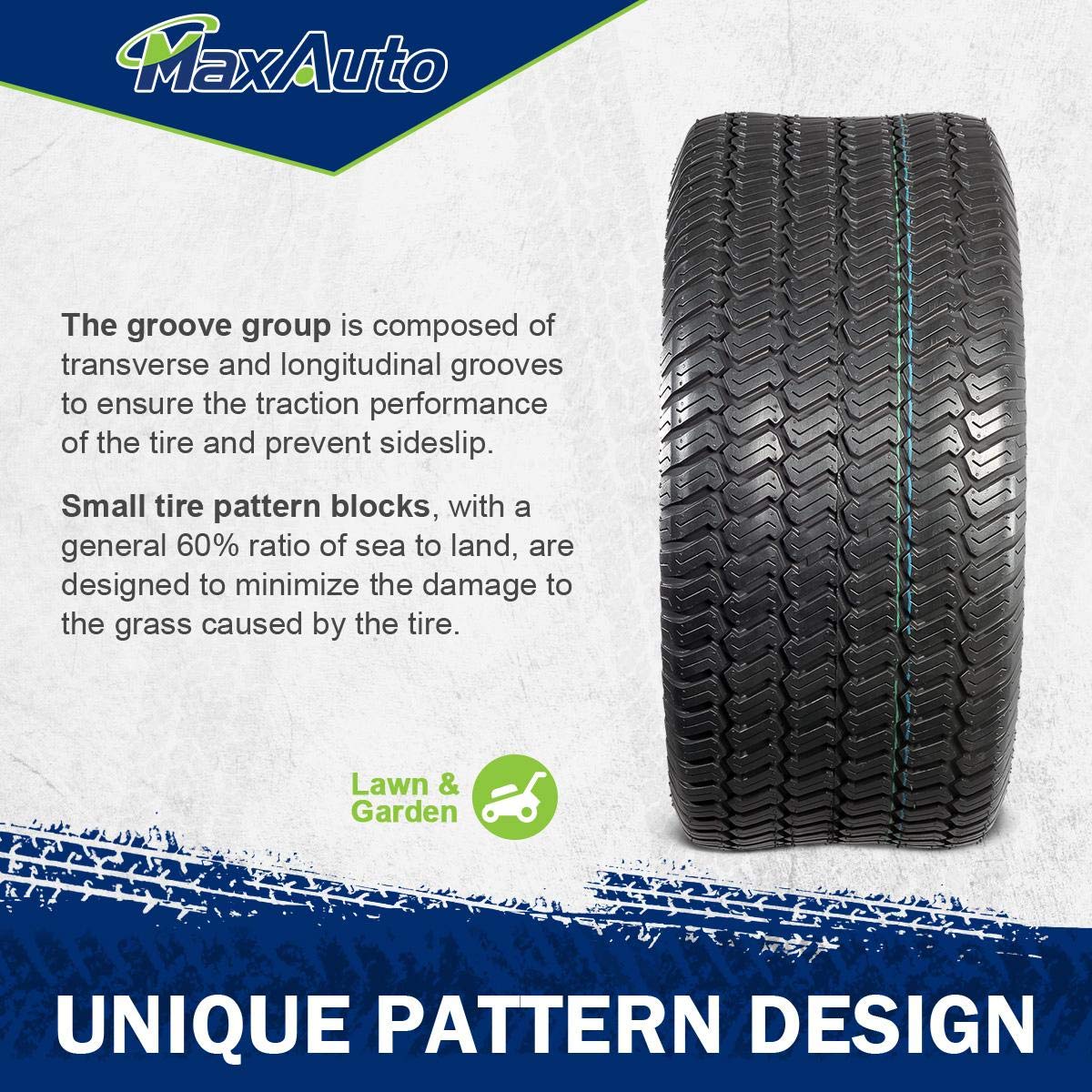 Snapklik.com : MaxAuto 23x9.50-12 Lawn Mower Tire 23-9.5-12 Turf Tires ...