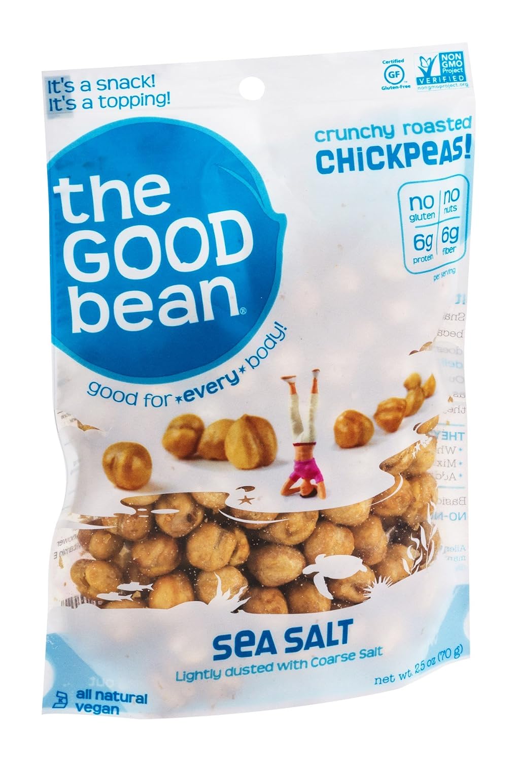 Amazon.com: The Good Bean Crunchy Chickpeas - Sea Salt - (12 Pack) 2.5 ...