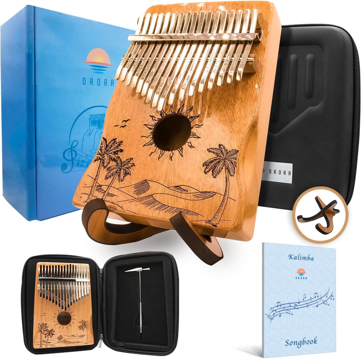 Amazon.com: X8 Drums X8-CT-KLB Coconut Kalimba Thumb Piano : Musical ...