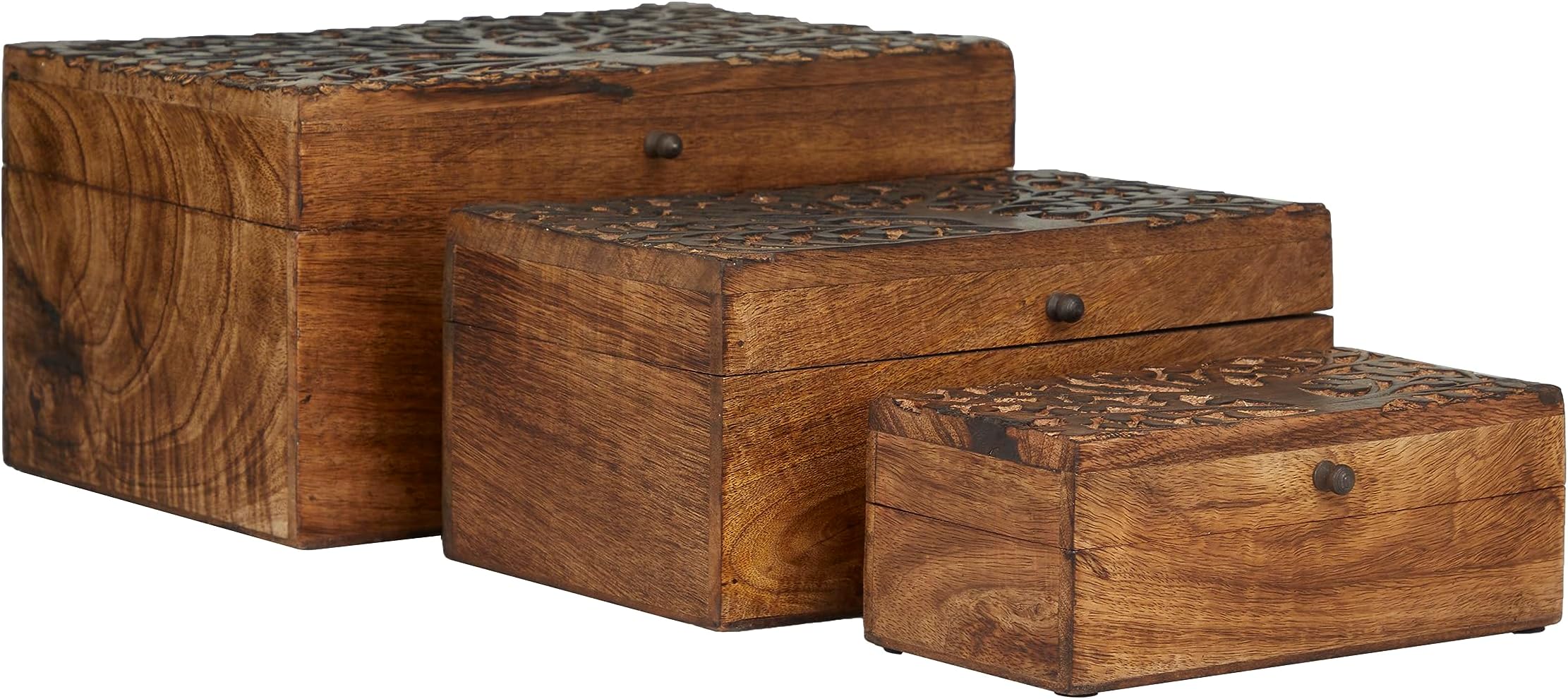 Amazon.com: Creative Co-Op Reclaimed Vintage Wood, Set of 3 Sizes ...