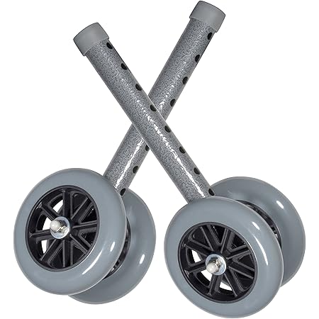 Amazon.com: Drive Medical Deluxe Extended Height 5" Walker Wheels and ...