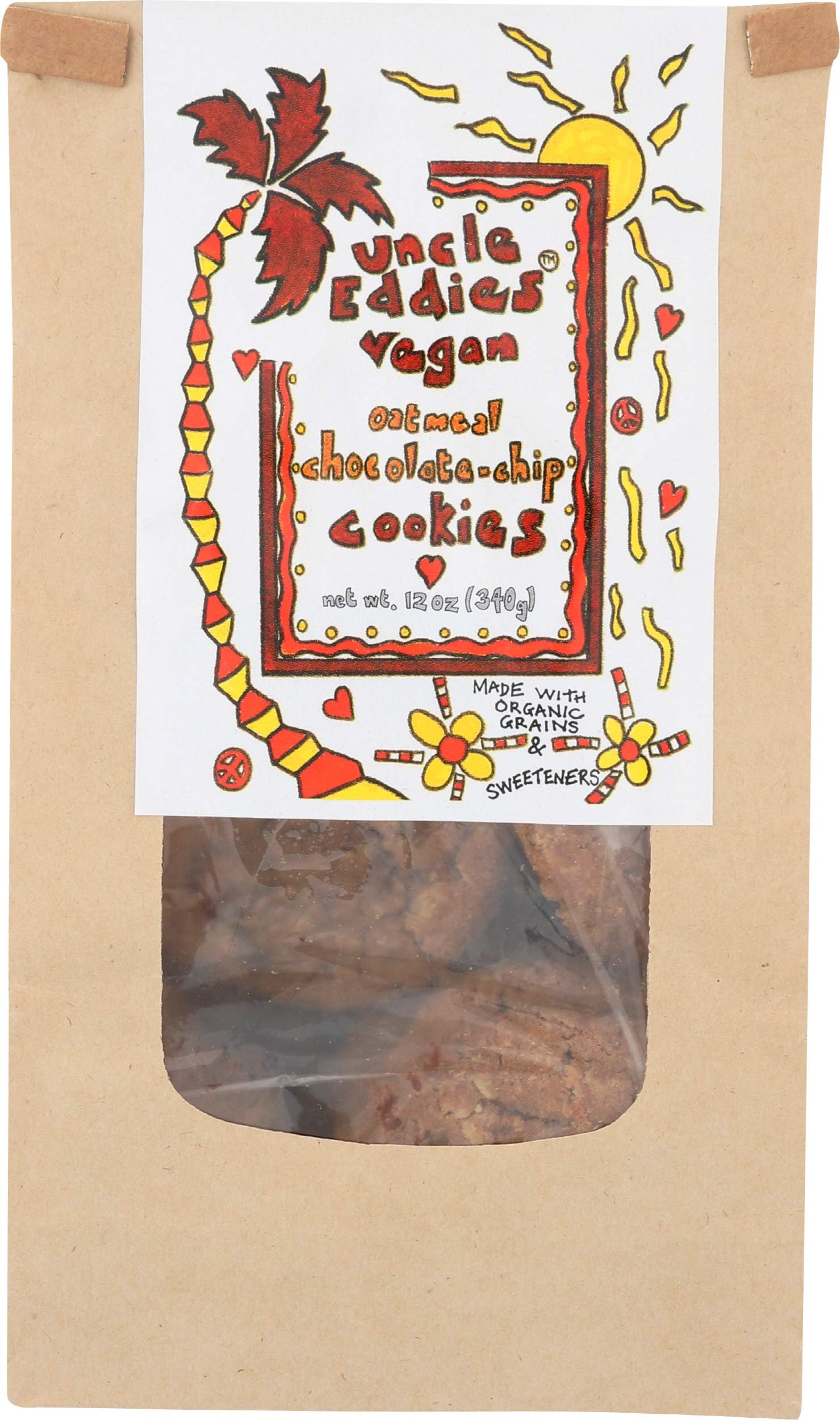 Amazon.com: Uncle Eddie's Vegan, Oatmeal Chocolate Cookie, 12 oz ...