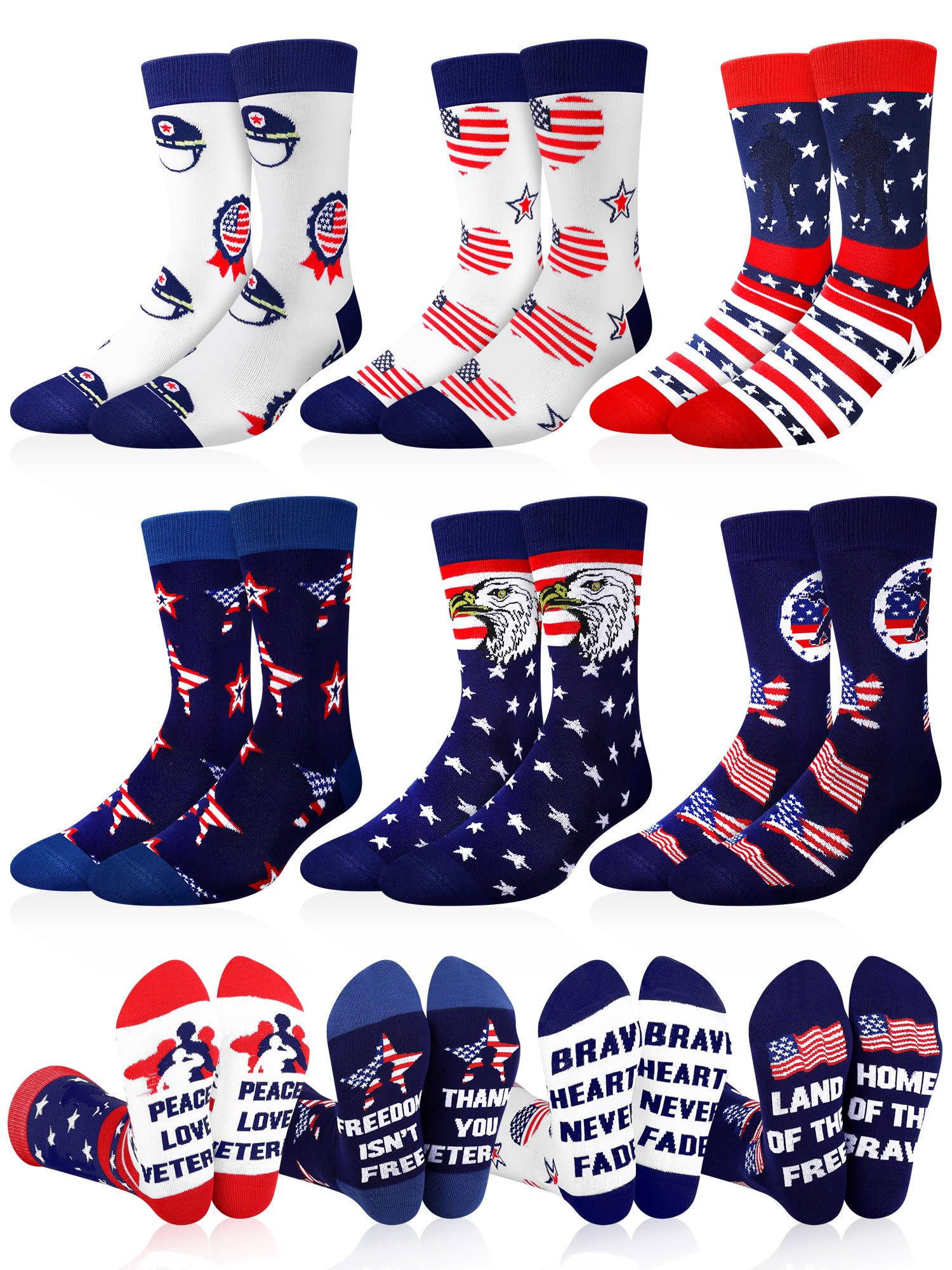 Amazon.com: Croloose 6 Pairs Military Veteran Gifts for Men American ...