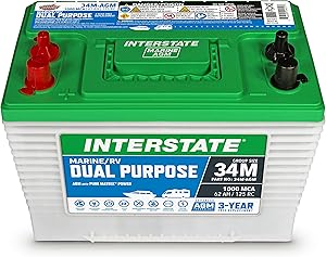 Amazon.com: Interstate Batteries Marine/RV Battery 12V 62Ah 800CCA (34M ...