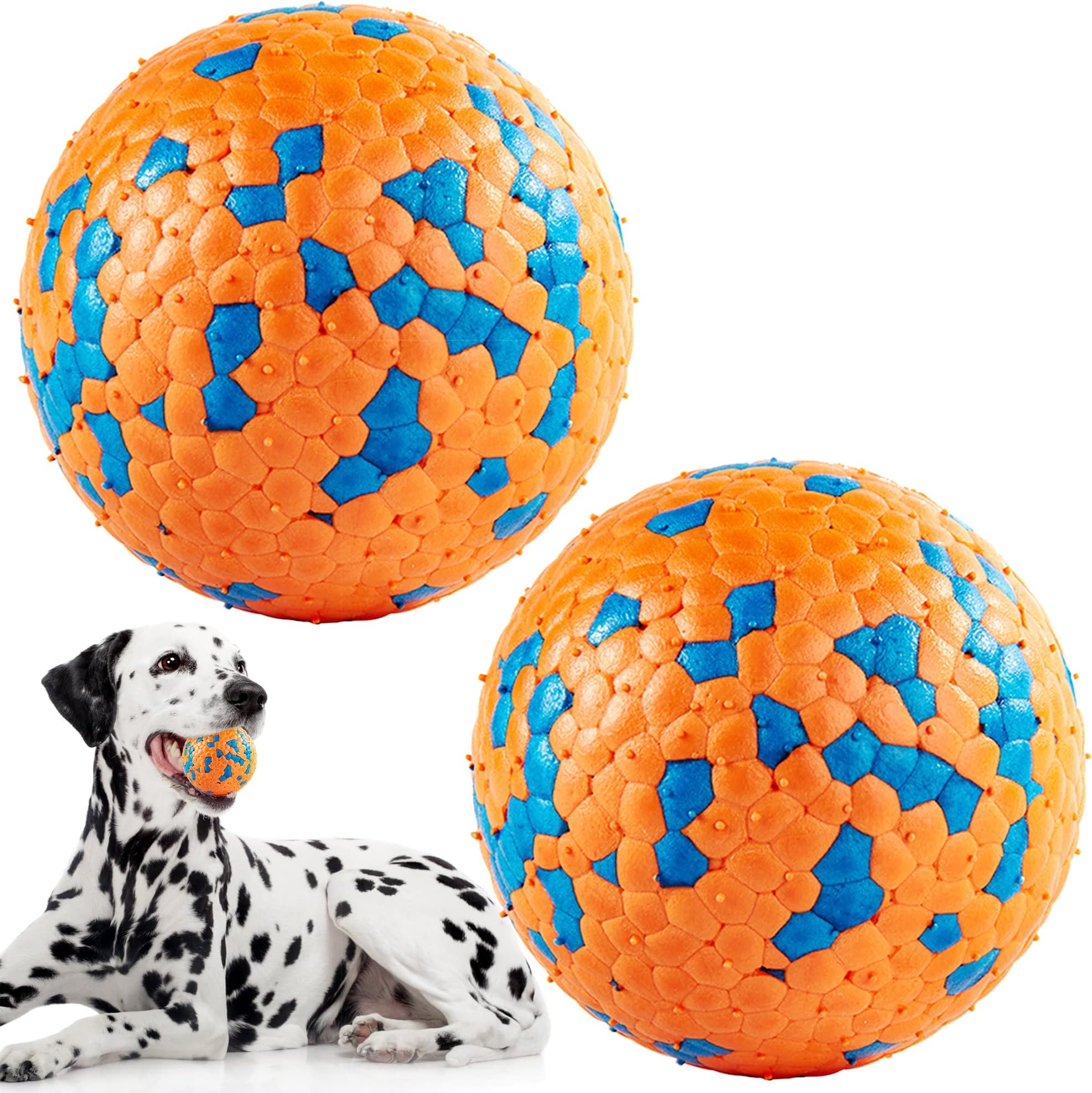 Pet Supplies : FUSOTO Indestructible Dog Balls, Tennis Balls for Dog ...