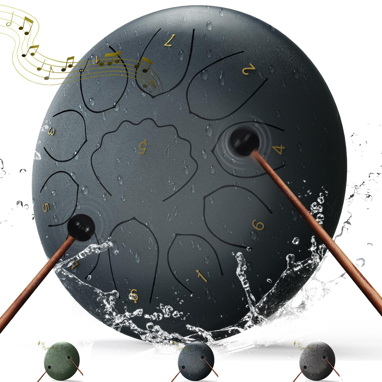 Amazon.com: Rain Drum for Outside,8 Inches 11 Notes Rain Drum for ...