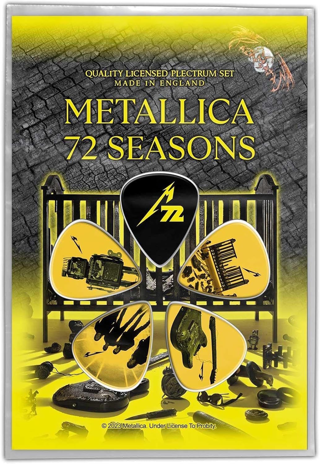 Amazon.com: Metallica Guitar Picks 72 Seasons Official Black 5 Pack ...