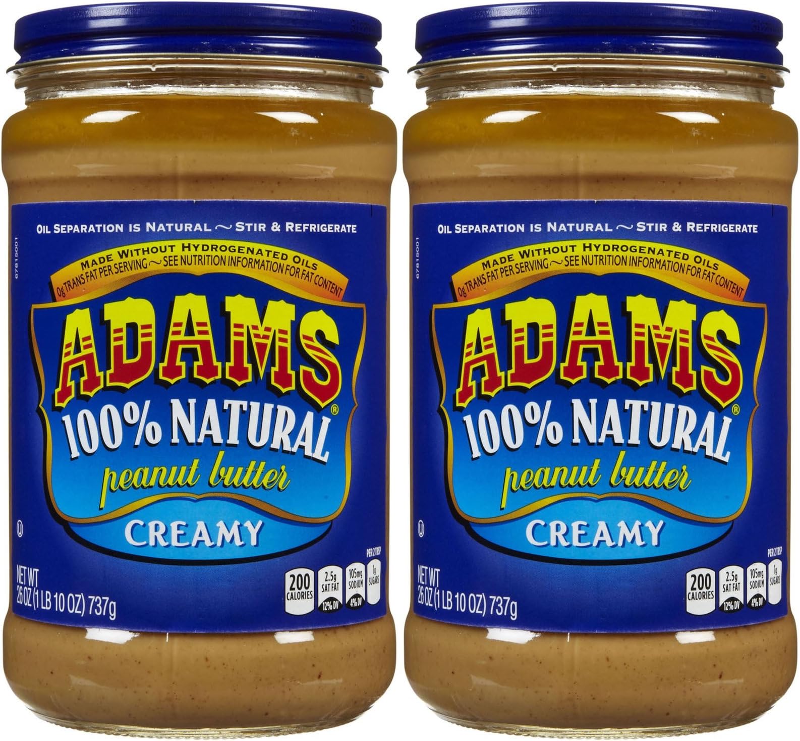 Amazon.com : Adams No Stir Creamy Peanut Butter, 16 Ounces : Grocery ...