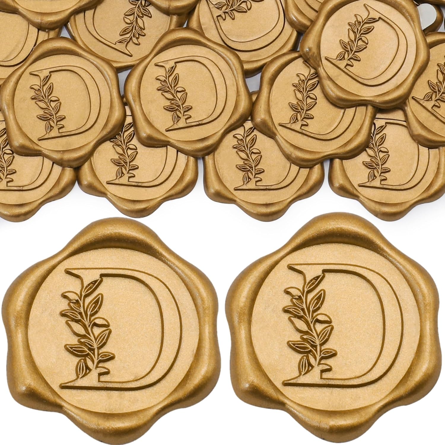 Amazon.com: SWANGSA 100 Pack Letter D Wax Seal Stickers, Antique Gold ...
