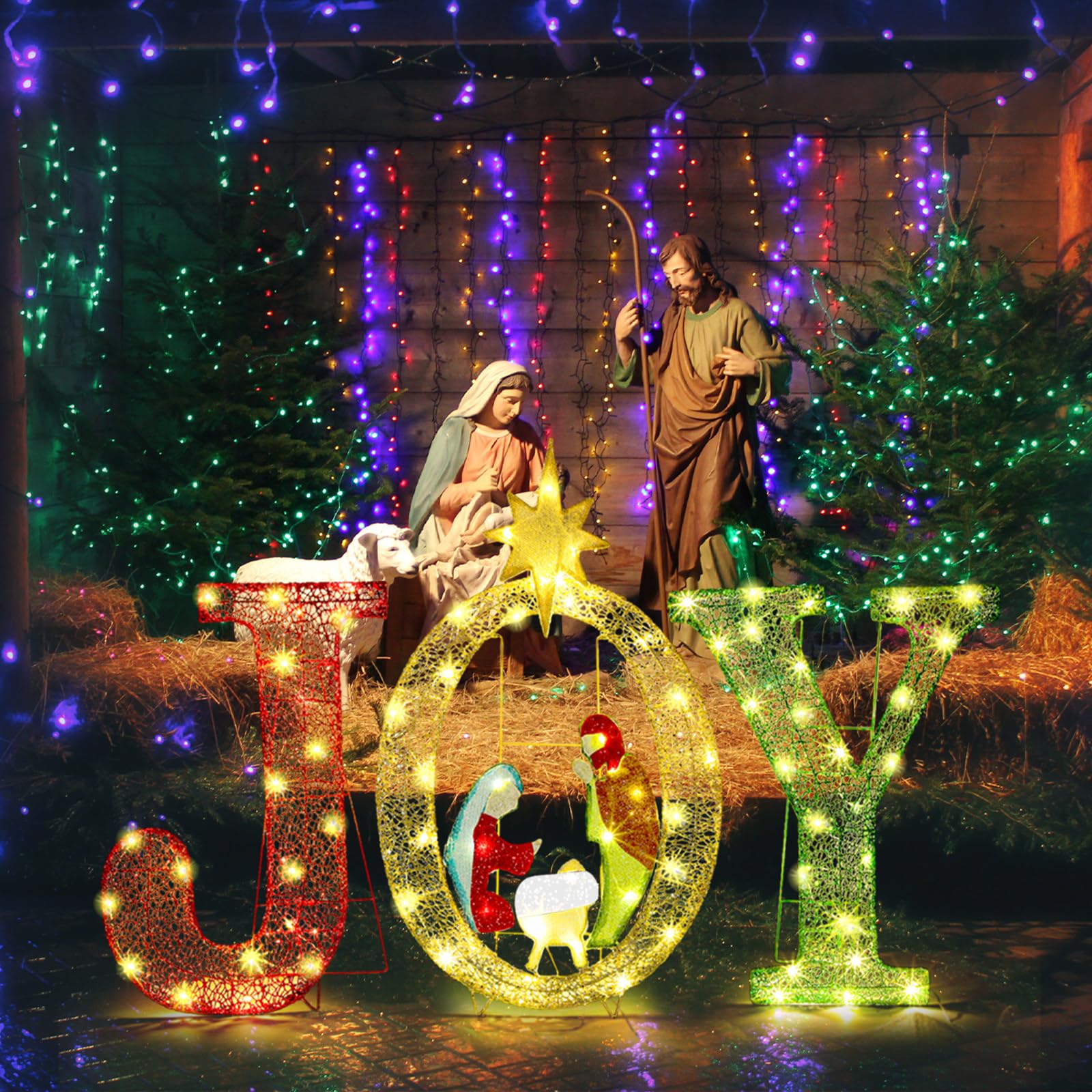 Snapklik.com : Tuanse 3 Pcs Outdoor Joy Christmas Decoration 35 Inch ...