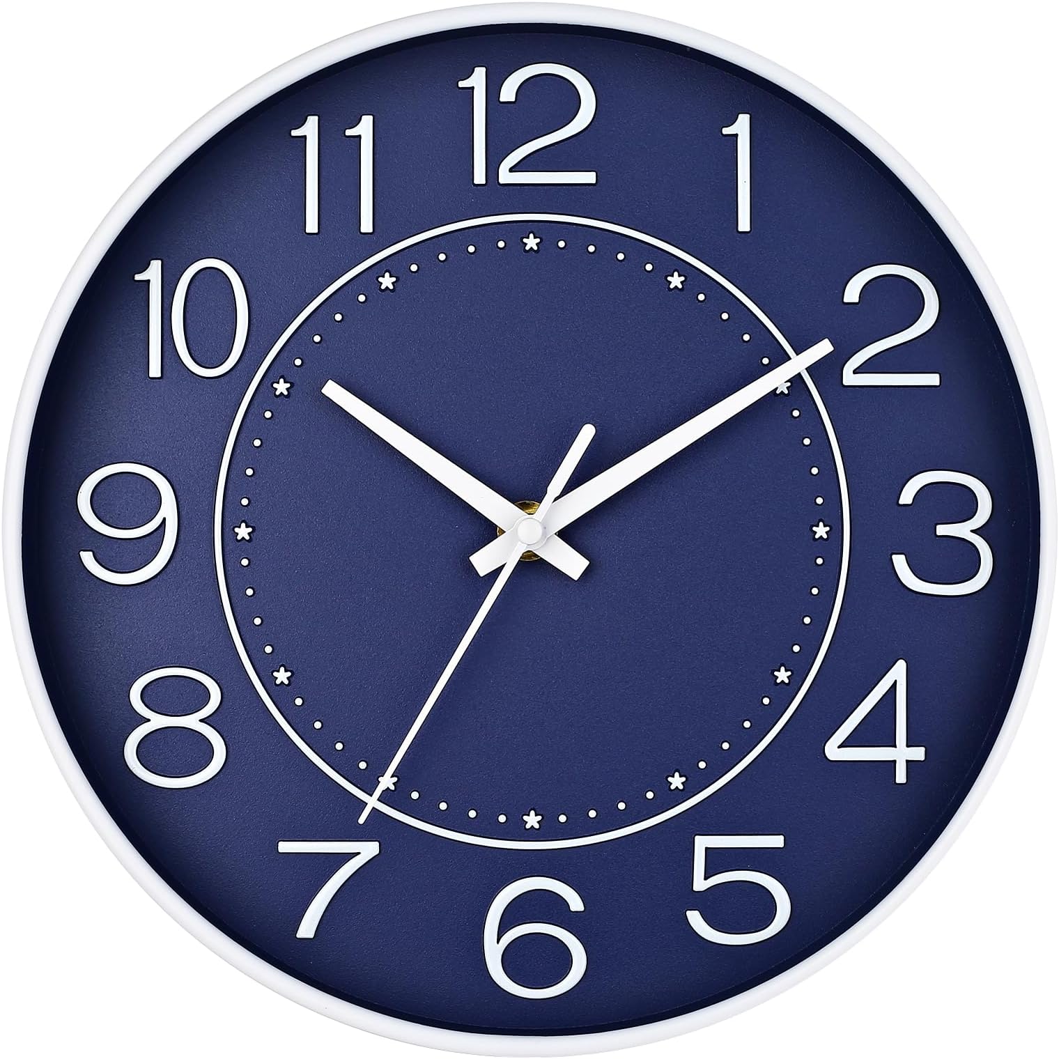 Amazon.com: Westclox Ingraham 12" Blue & Patterned Frame Wall Clock ...