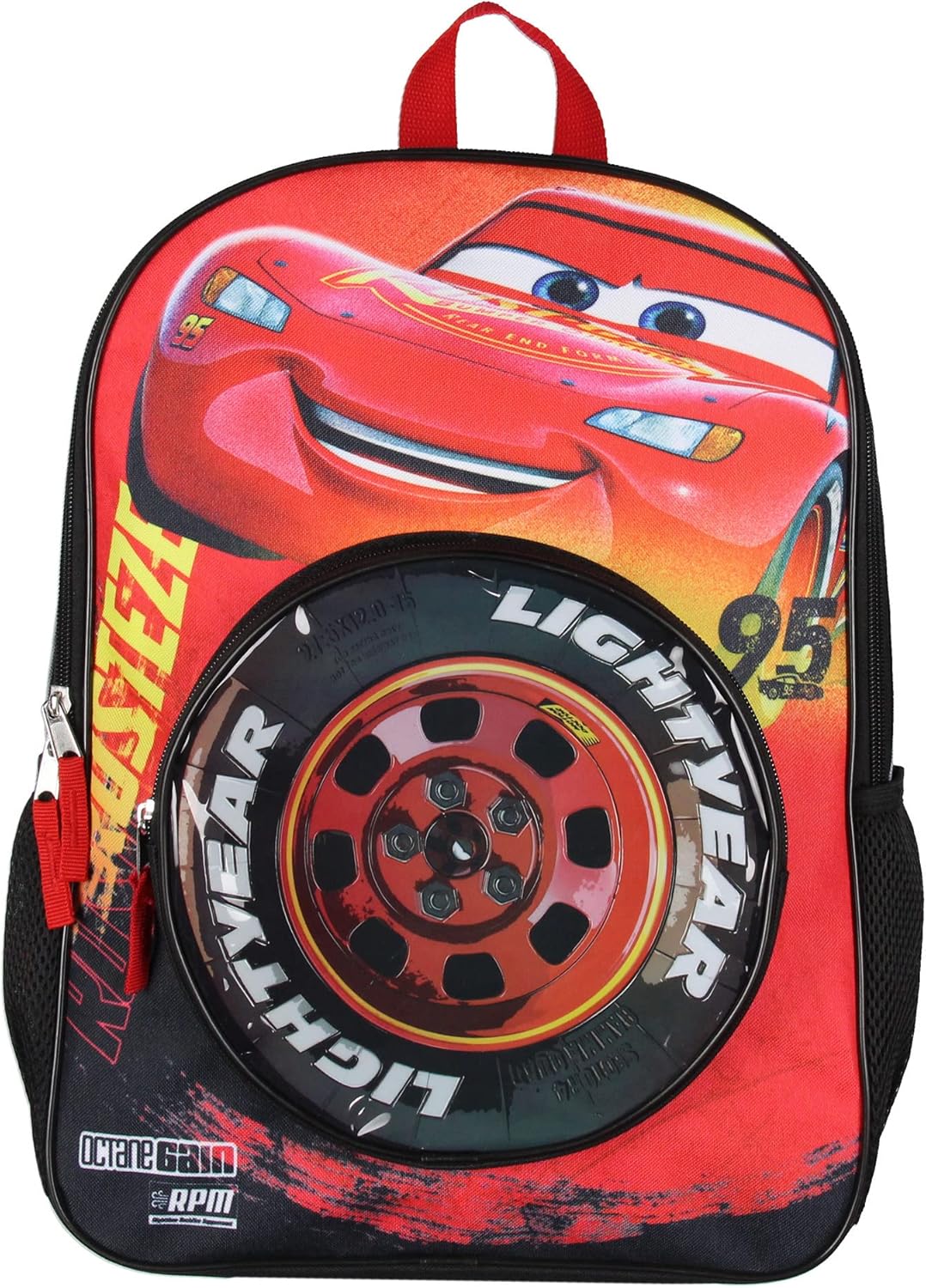 Amazon.com | Disney Cars Lightning McQueen Backpack 3D Tire Pocket ...