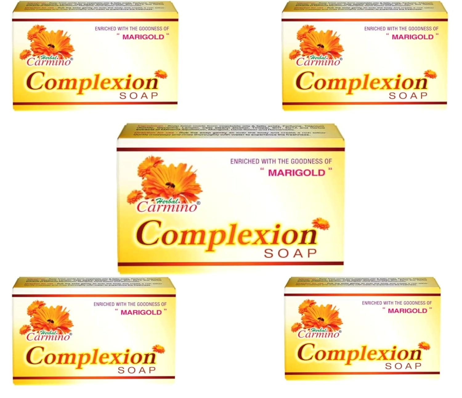 Buy Carmino Complexion Soap 75gms (Pack of 5) Online at Low Prices in ...