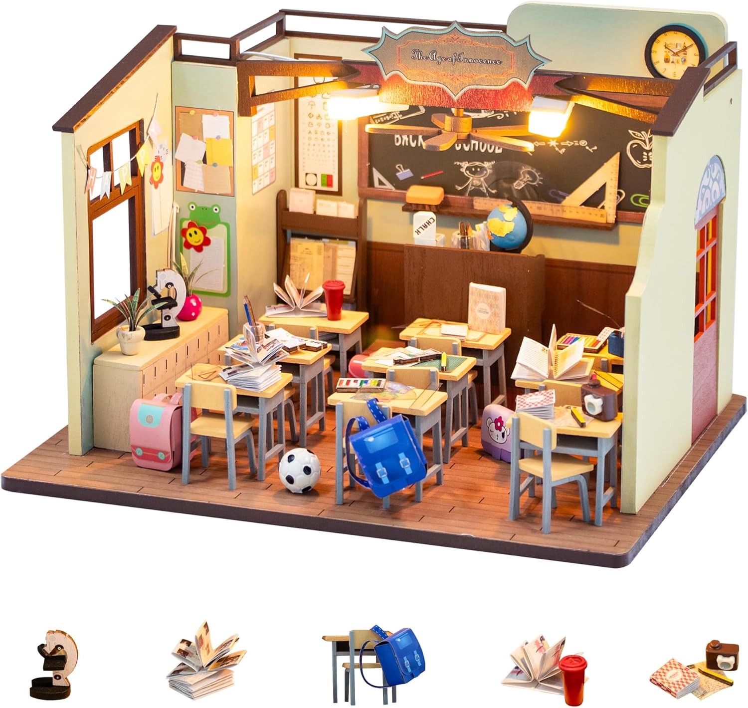 Amazon.com: Flever Dollhouse Miniature DIY House Kit Creative Room with ...
