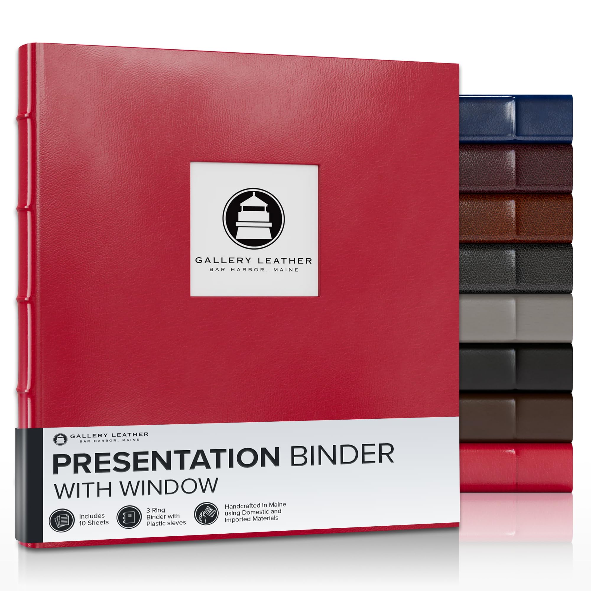 Leather Presentation Binders Custom A4 PU Leather Presentation 4 Rings