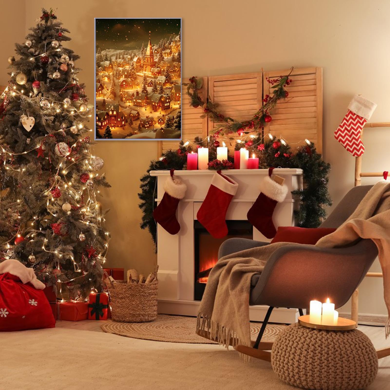 Lighted Christmas Murals The Holiday Aisle® Christmas Indoor/Outdoor