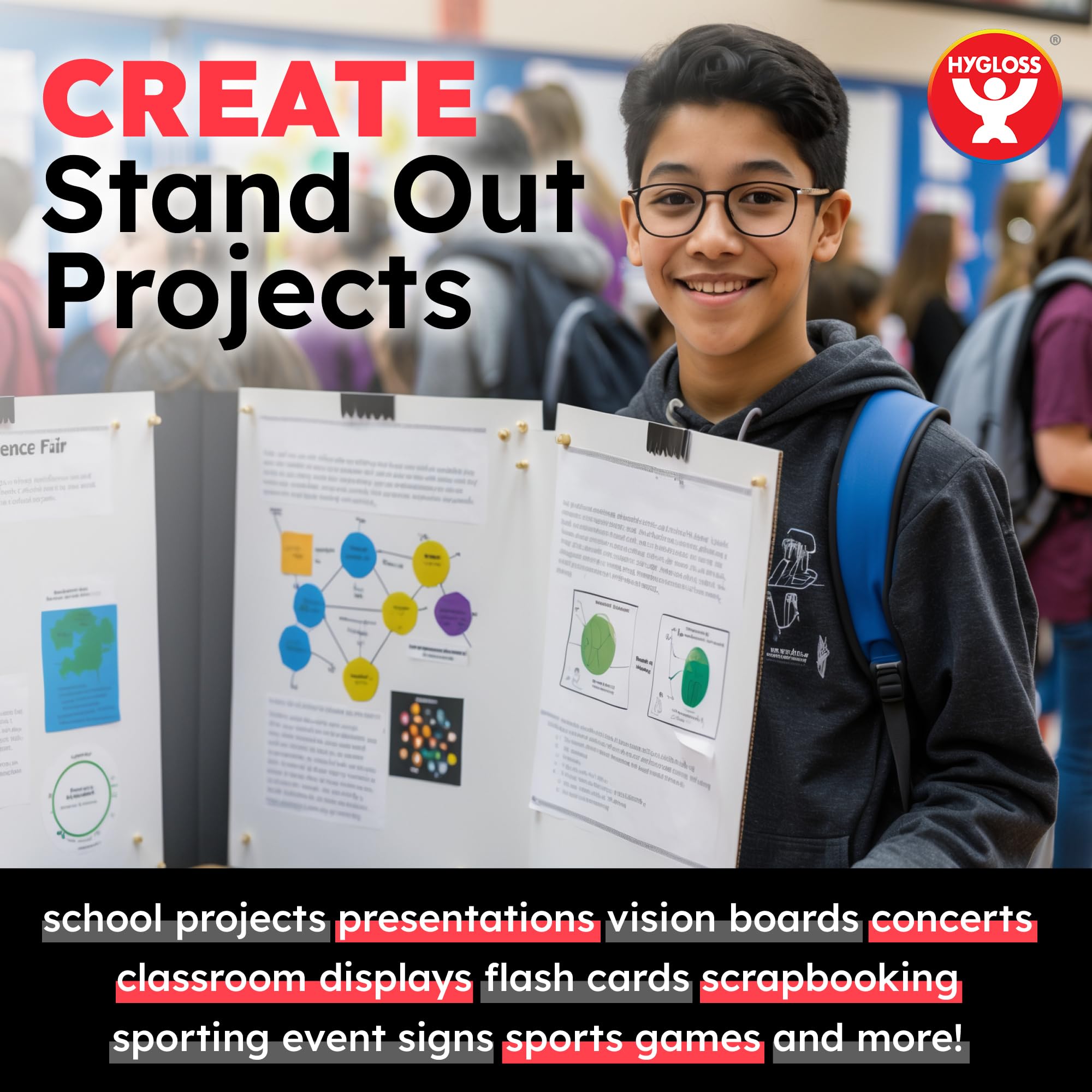 Snapklik.com : Hygloss Medium Poster Board 11x14 - 50 Poster Boards ...