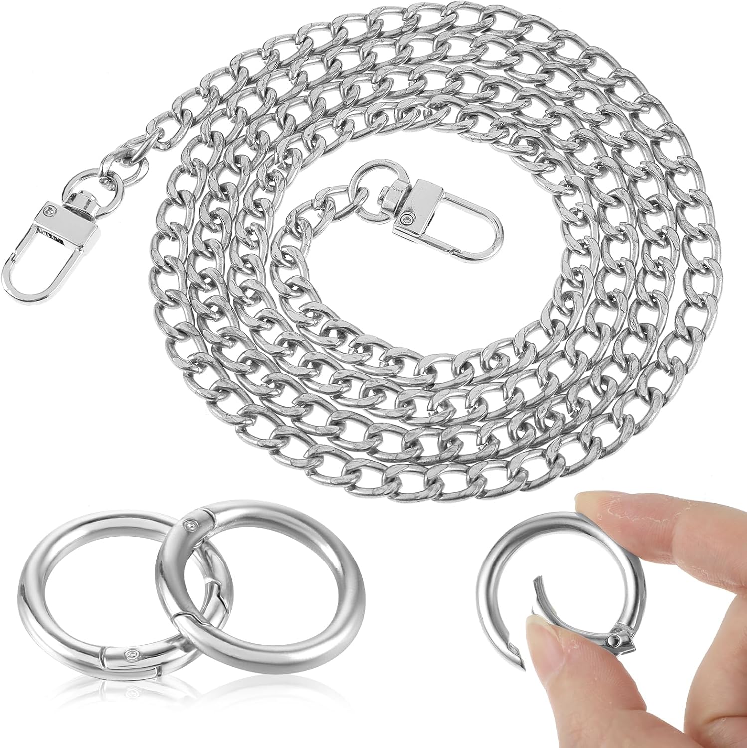 Amazon.com: Amabro Replacement Purse Chain Strap Handbag Flat Chains ...