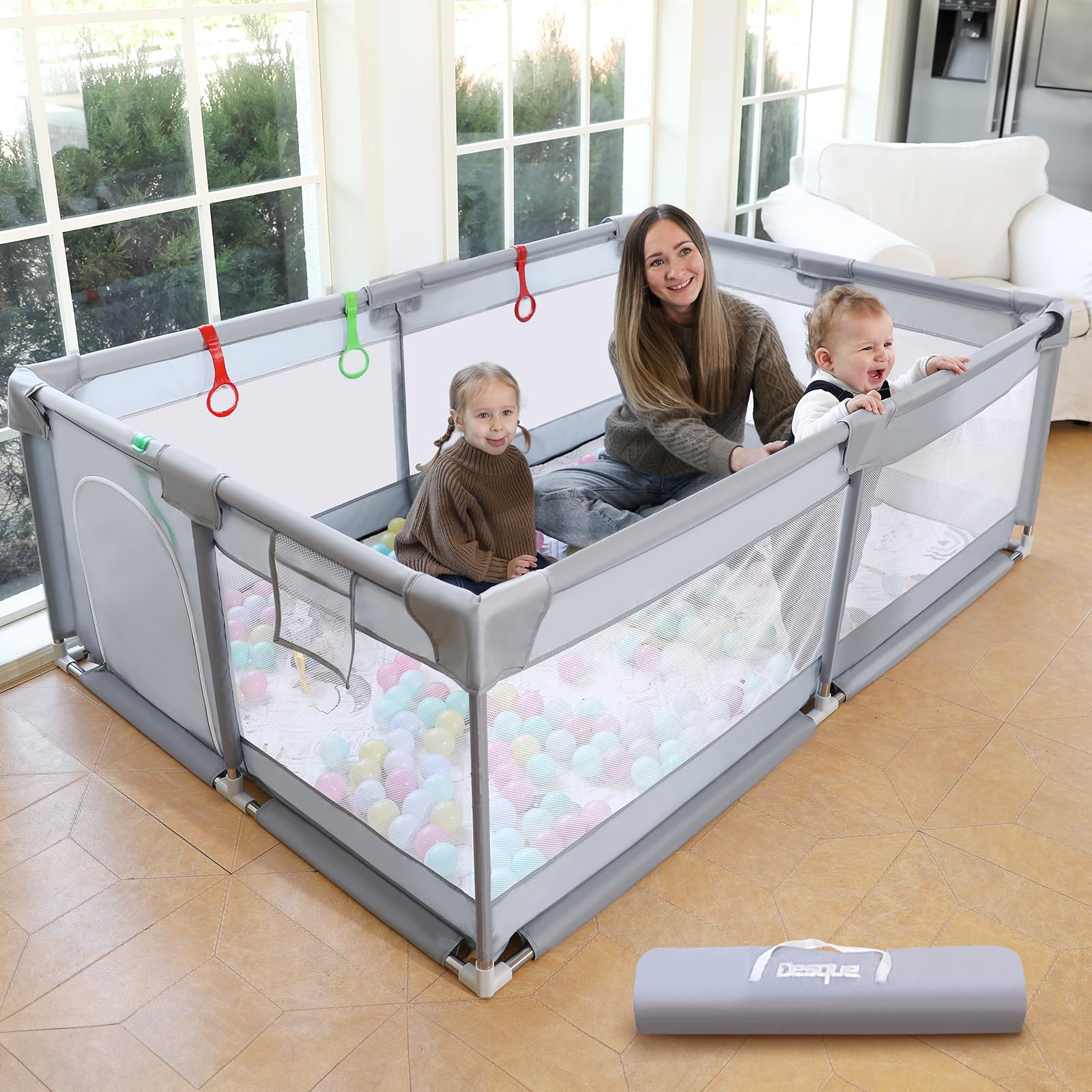 Amazon.com : Desque Baby Playpen, Playpen for Babies & Toddlers 71x47 ...