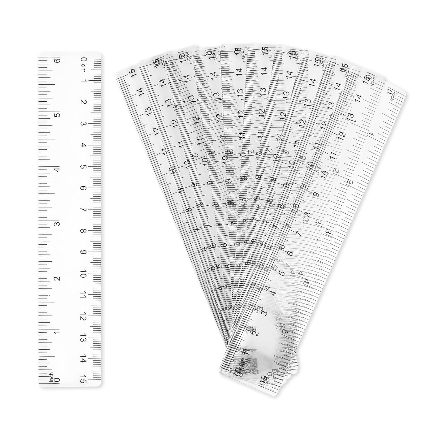cobee Clear Plastic Ruler, 10pcs 6 Inch Straight Ruler, Shatterproof ...