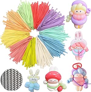 Balloon Modelling Kit - 200 Long Modelling Balloons, 260Q Magic Latex ...