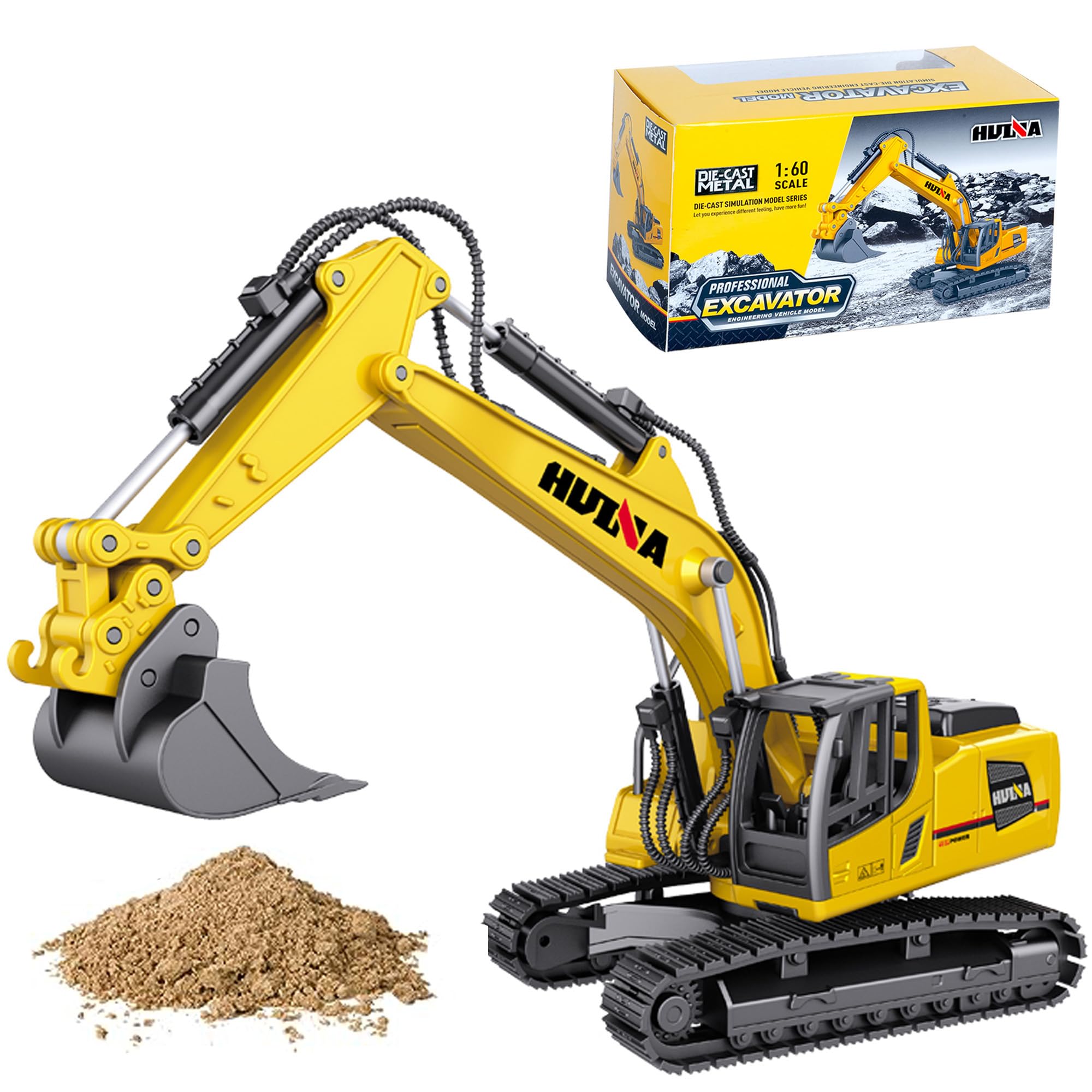 Amazon.com: Qcar Large Excavator Construction Vehicle Toys Heavy Duty ...