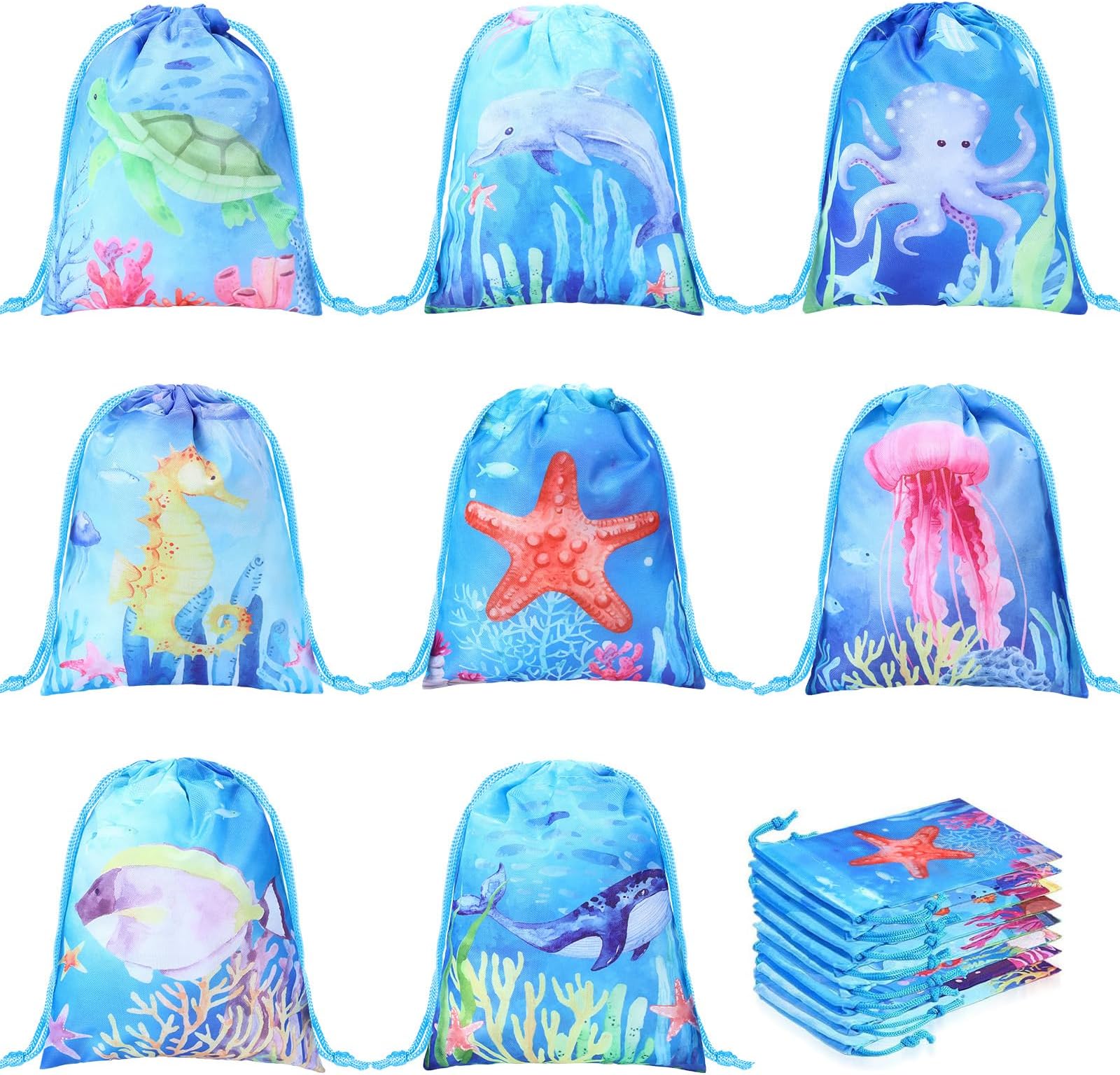 Amazon.com: Tiamon 60 Pcs Under the Sea Gift Bags Underwater Birthday ...