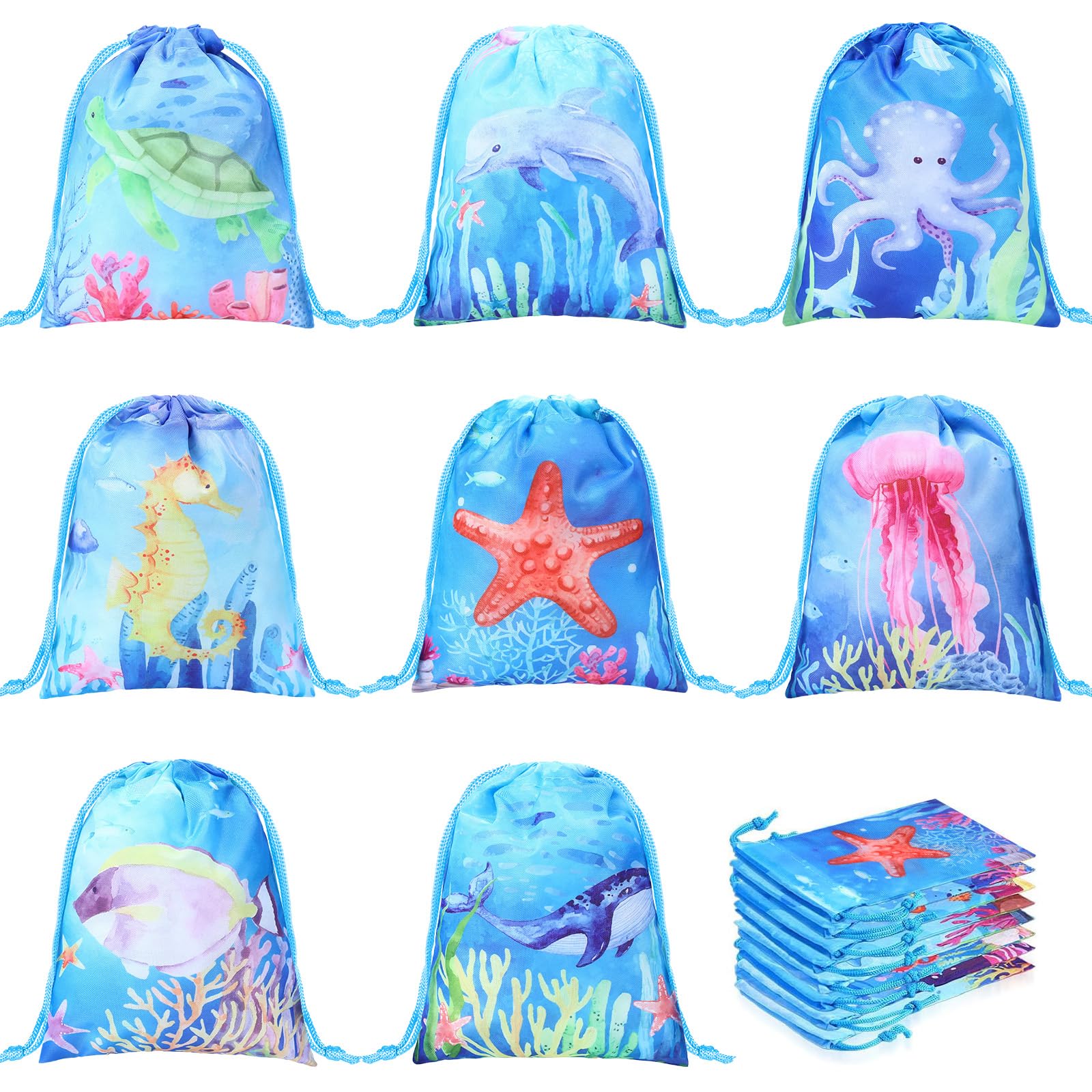 Amazon.com: Gulfmew 24 Pack Under the Sea Treat Bags Sea Animals ...