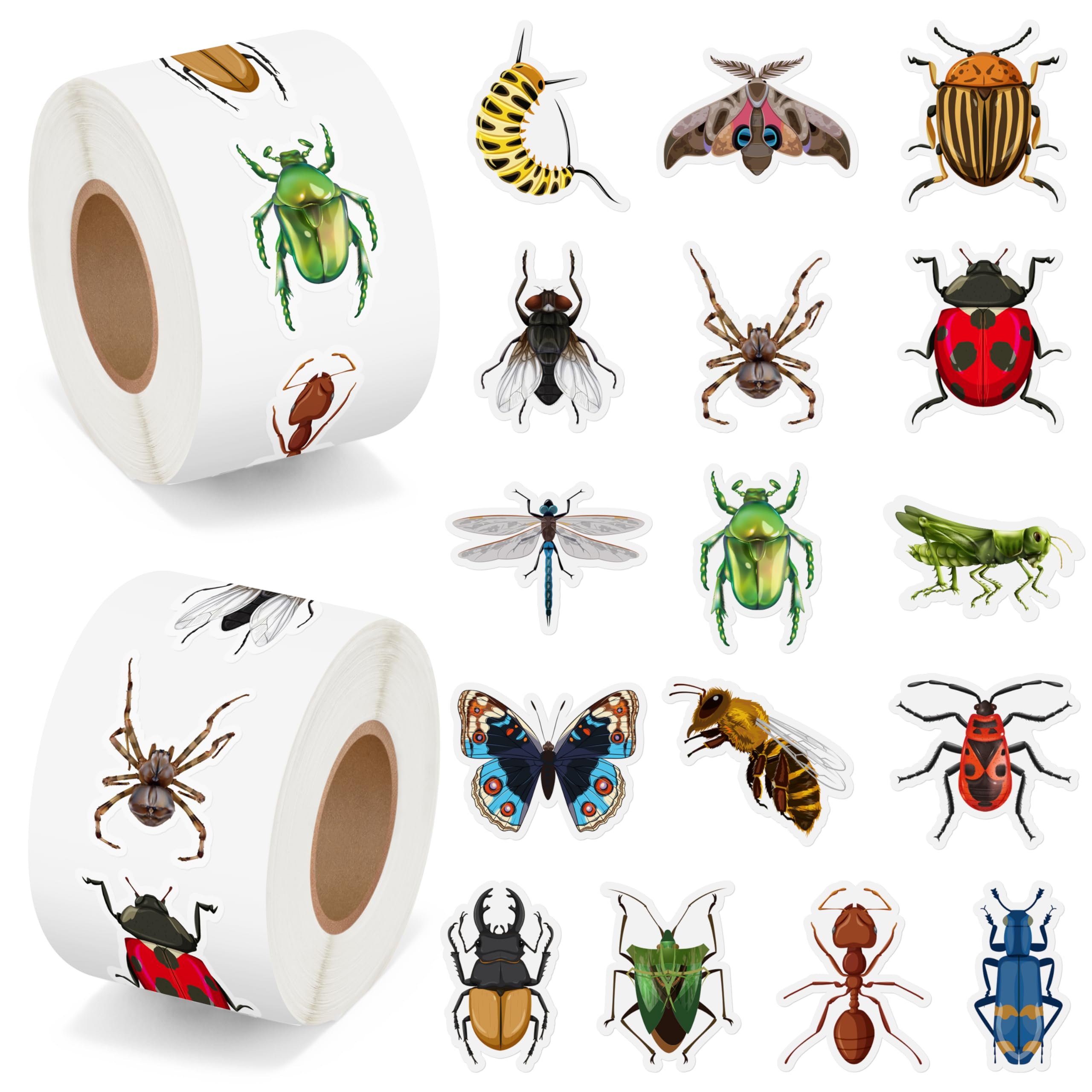 Amazon.com: BeYumi Insect Animals Roll Stickers - 1000Pcs Insect ...
