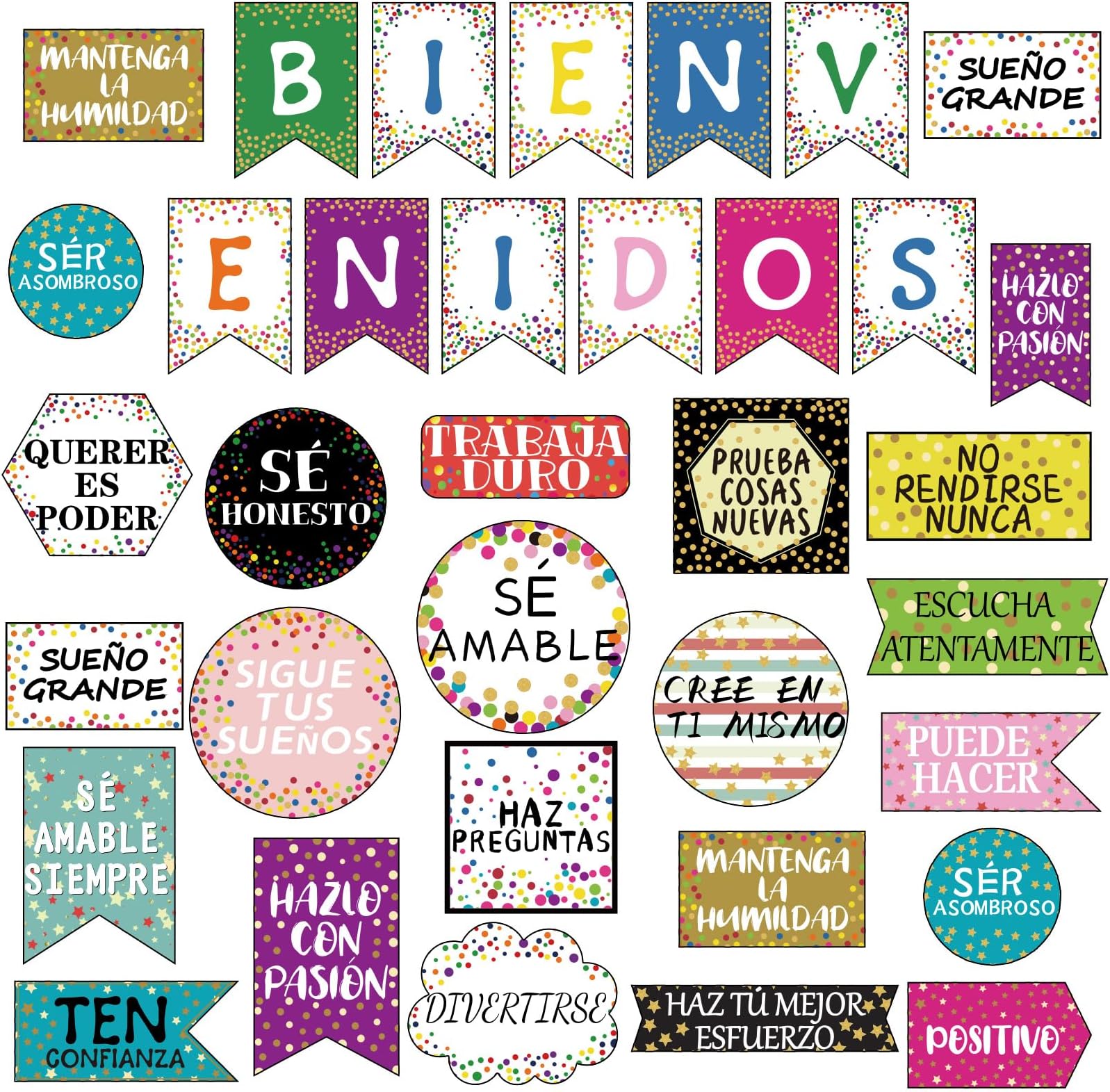 Amazon.com: Boho Bulletin Board Decorations Groovy Retro Classroom ...
