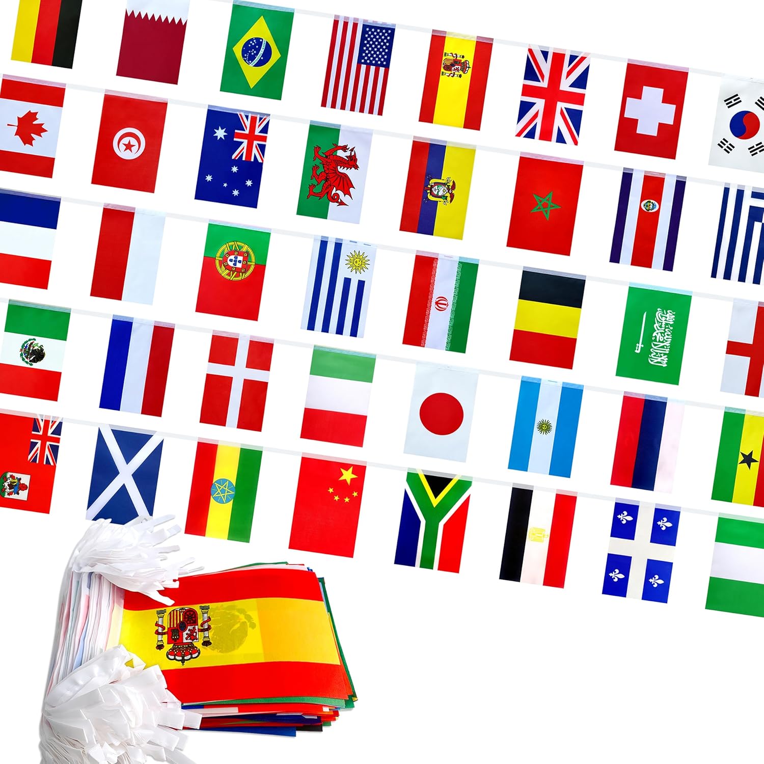 Amazon.com: LZXING 224 Countries International String Flags Banner of ...
