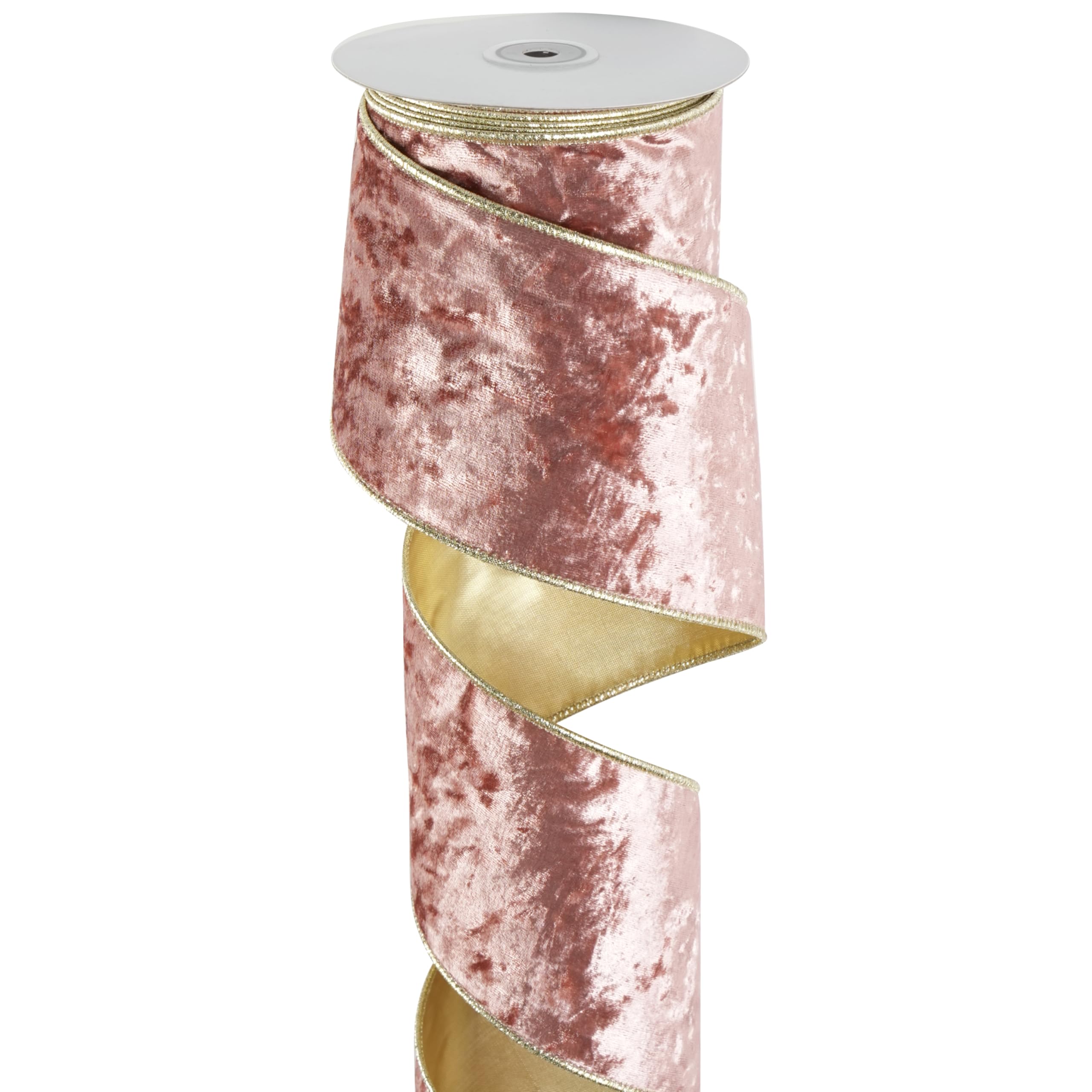 Amazon.com: DINDOSAL Rose Gold Wired Ribbon 4 Inch x 10 Yards Rose Gold ...