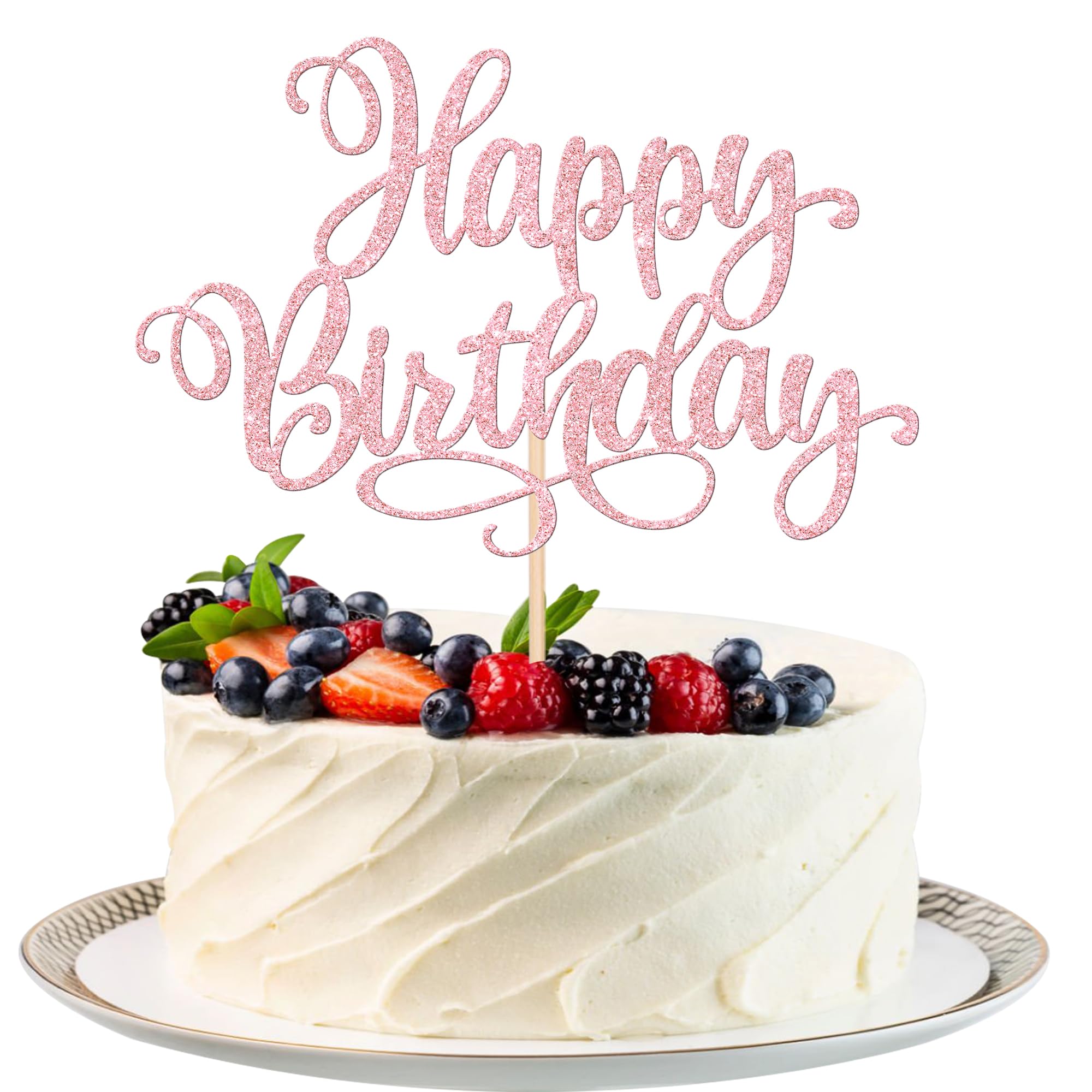 Snapklik.com : 1 PCS Happy Birthday Cake Topper Glitter Happy Birthday ...