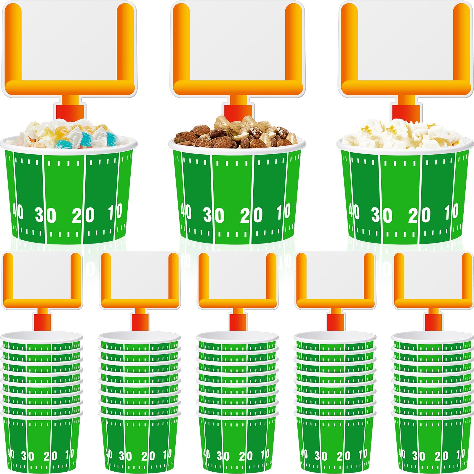 Snapklik.com : 50 Set Football Bowls Snacks Paper Cups Disposable ...