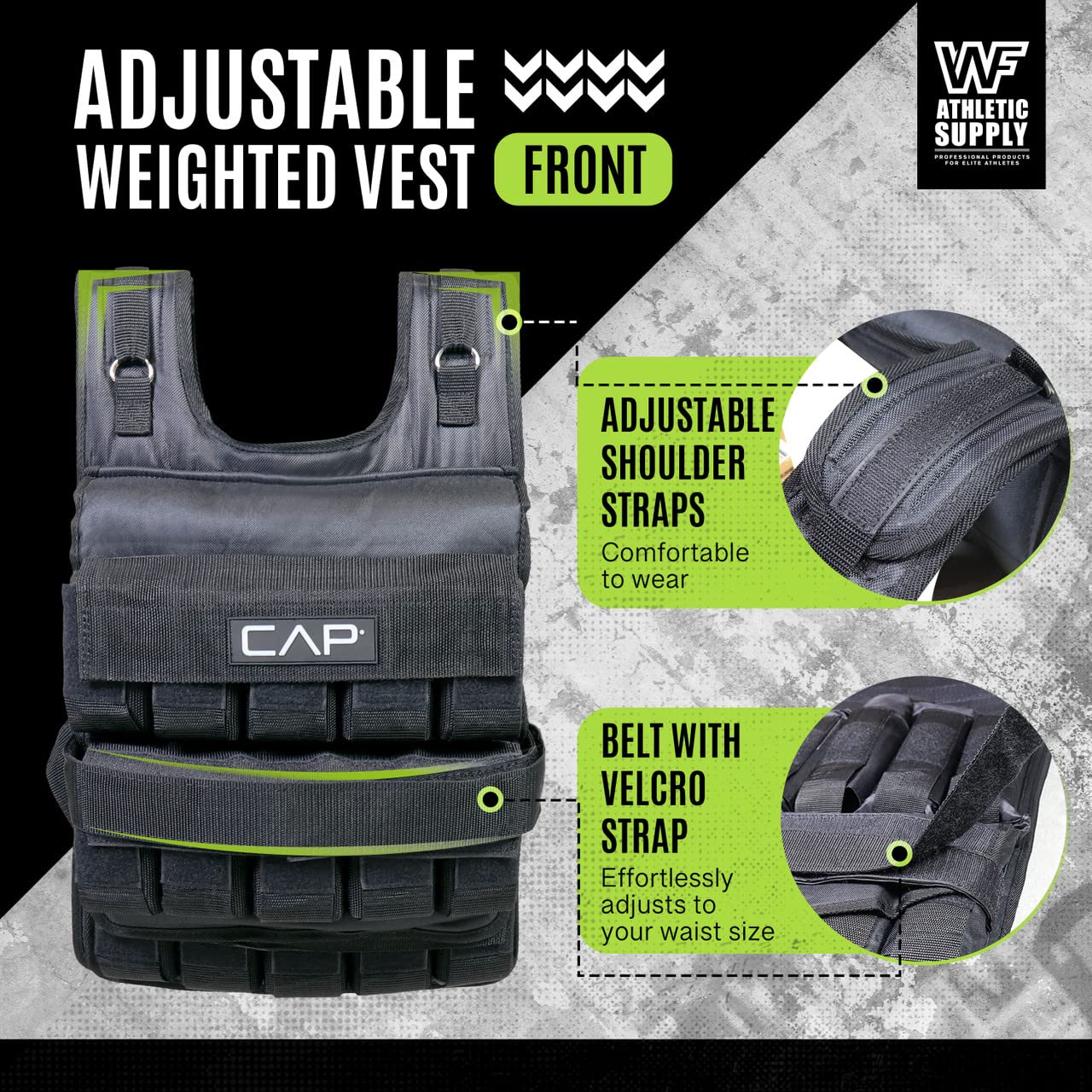 Snapklik.com : Adjustable Weighted Vest For Strength Training, Workout ...
