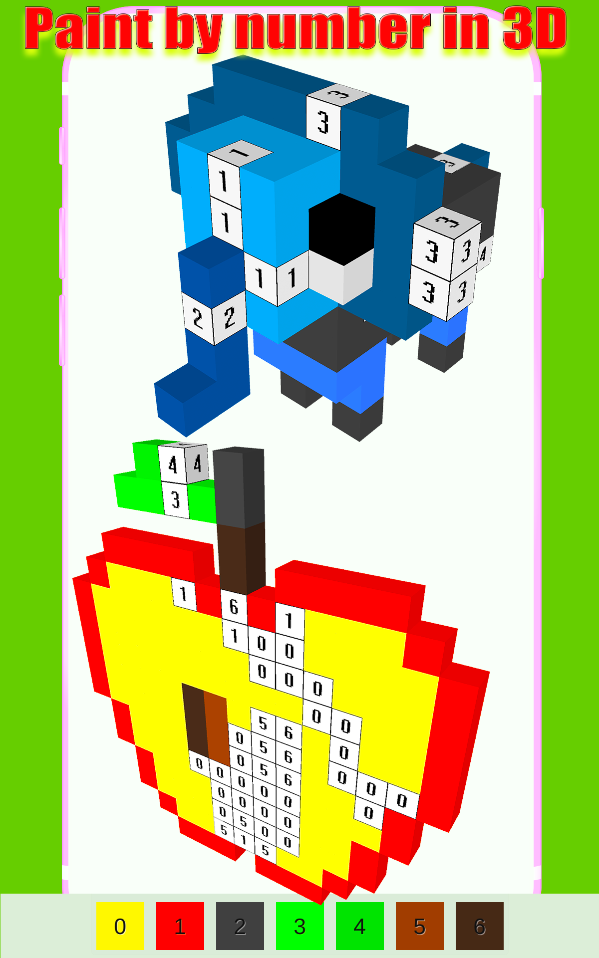 Pixel Voxel 3D PixVoxNU Color by Numbers - App on Amazon Appstore