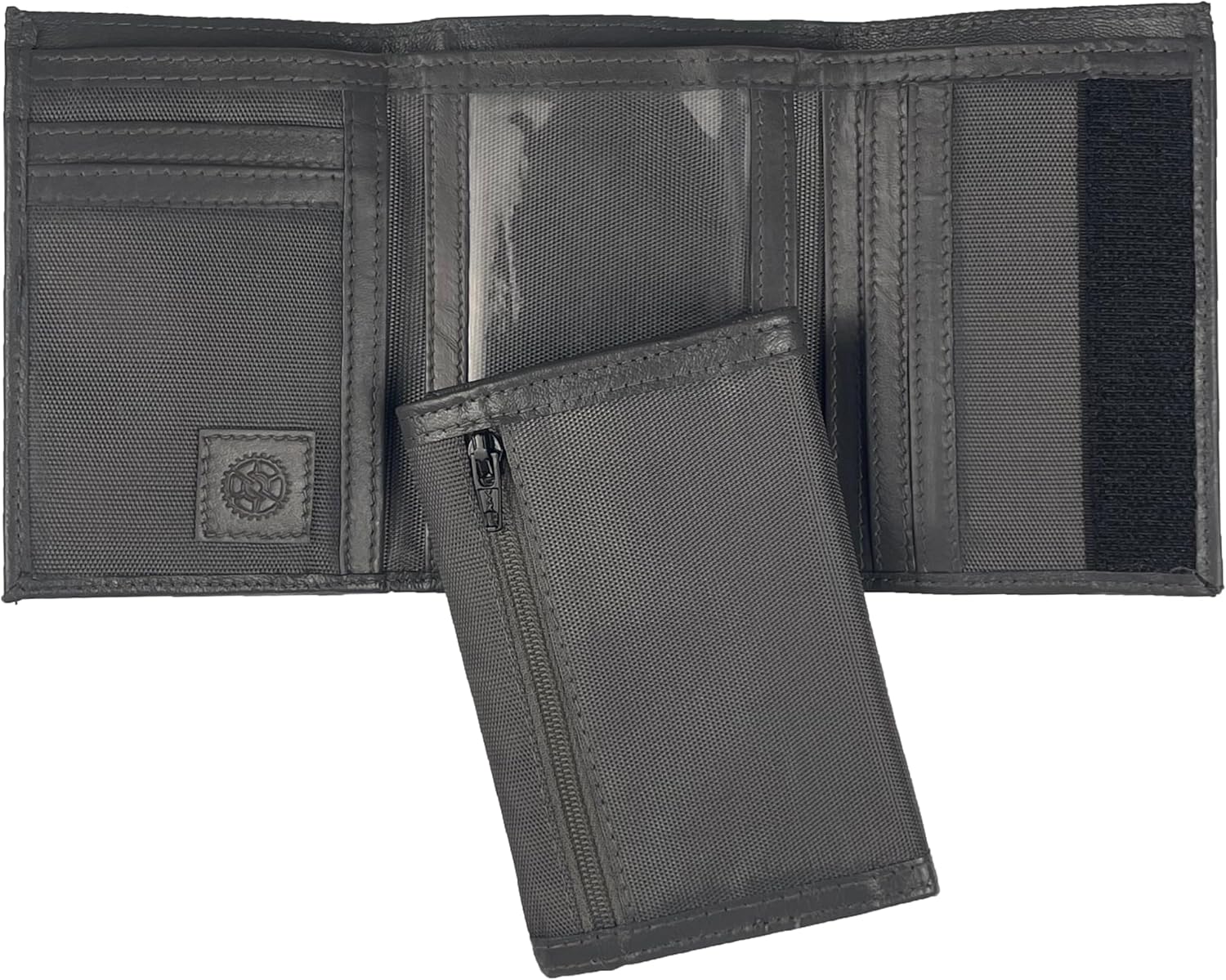 Amazon.com: Sprocket Men's Nylon Trifold Wallet with Leather Trim and ...