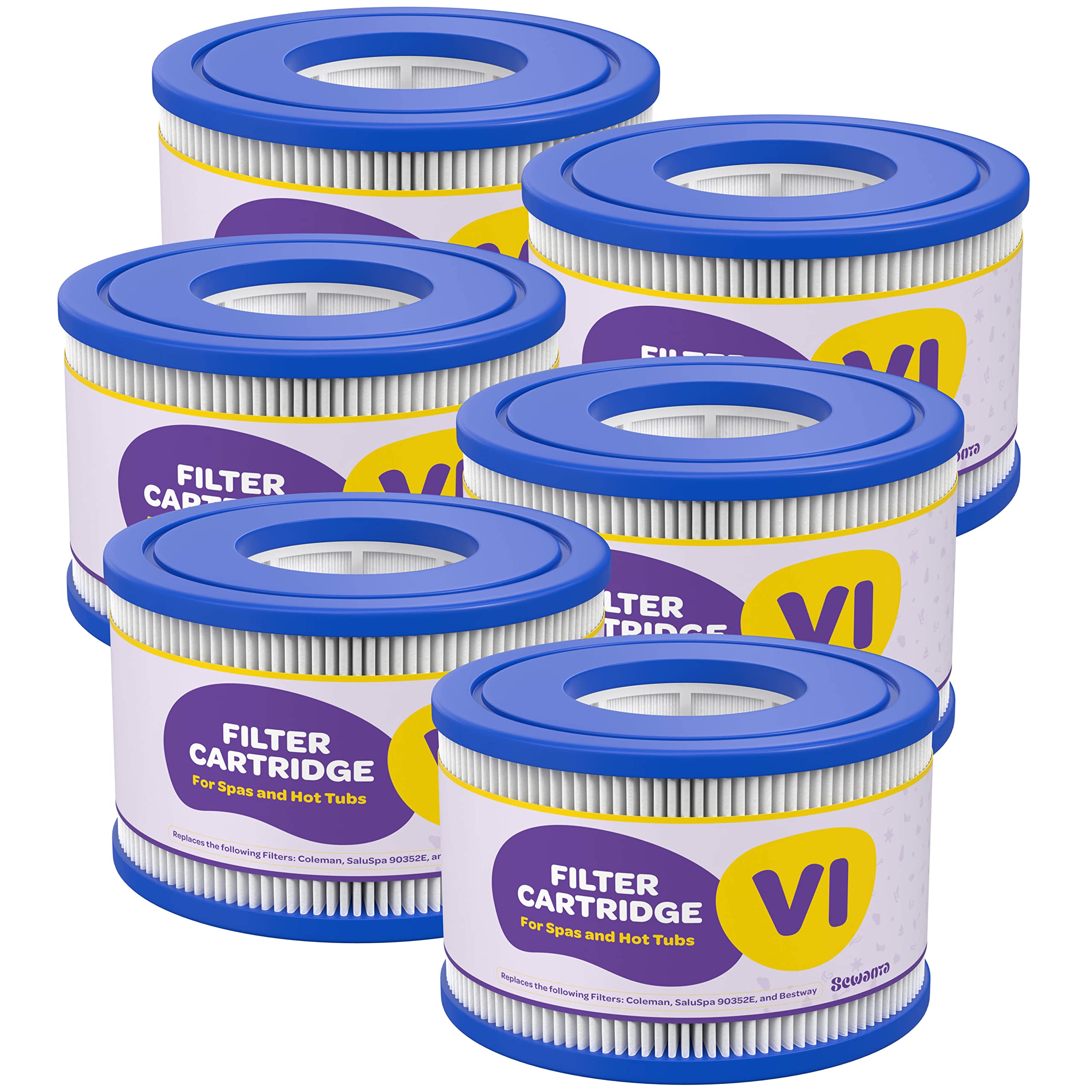 Snapklik.com : Type VI Spa And Hot Tub Filter Cartridge Set Of 6 ...
