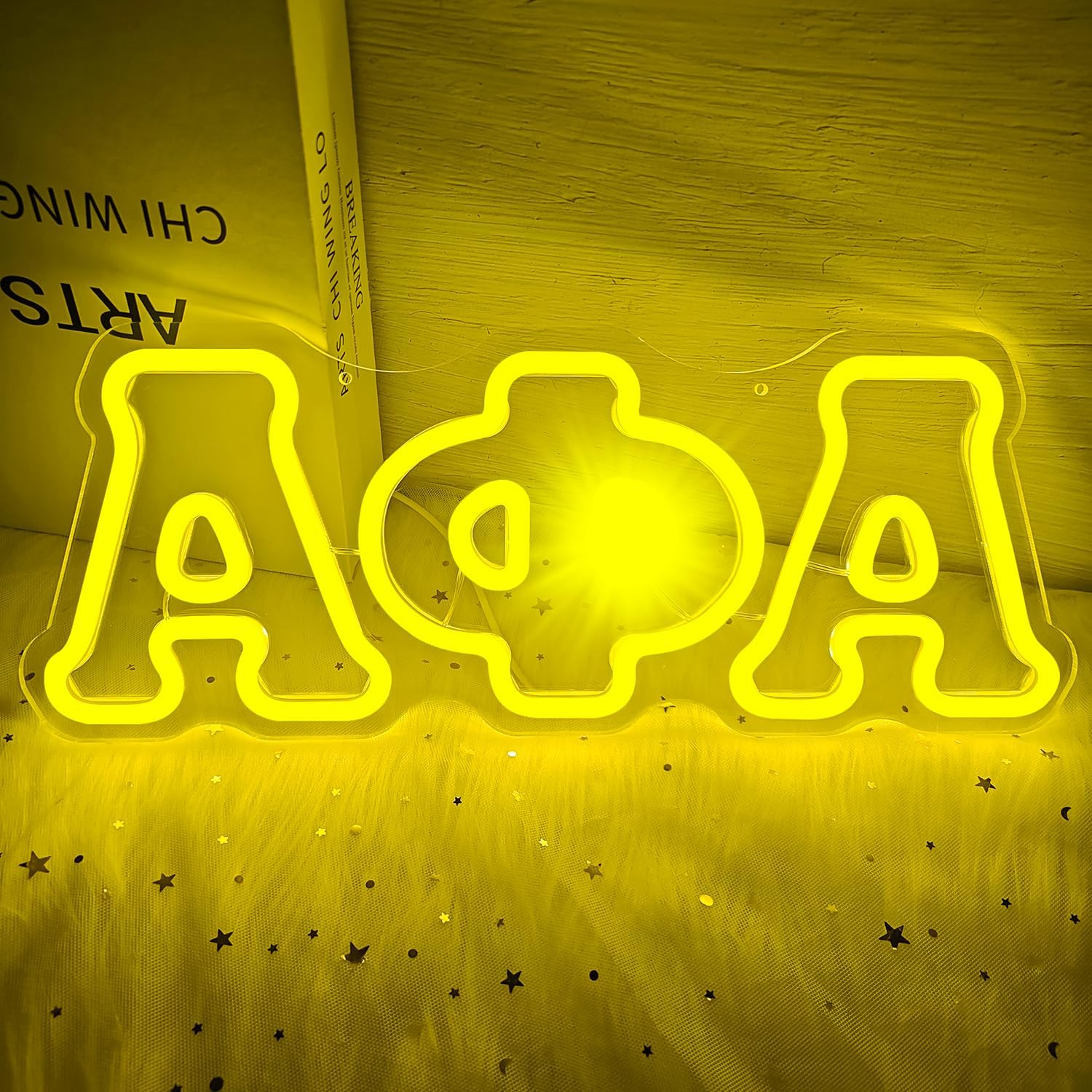 Amazon.com : Vveikea Fraternity Neon Sign Dimmable APA Neon Lights 1906 ...