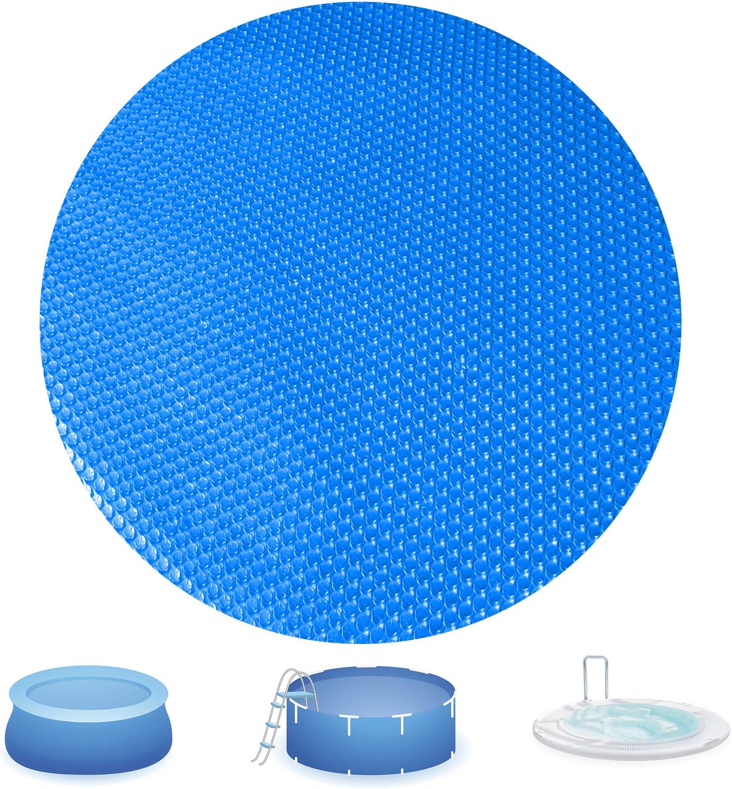 Amazon.com : 8ft Round Steel or Poly Stock Tank Pool Cover by Cowboy ...