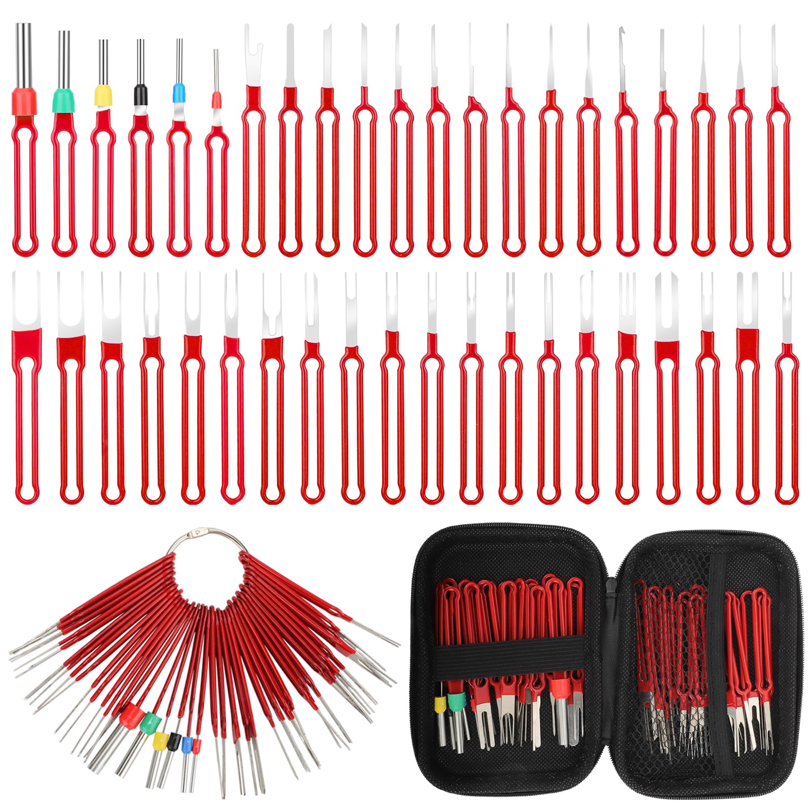 Amazon.com: 41Pcs Terminal Removal Tool Kit, Upgraded Red Pin Removal ...