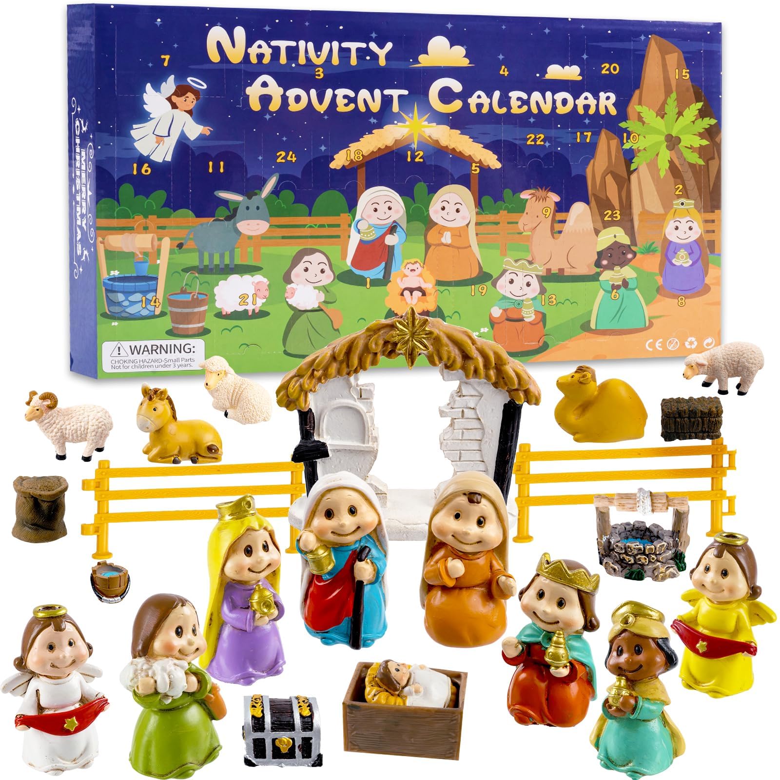 Snapklik.com : Nativity Advent Calendar 2025, 24 Days Nativity Scene ...