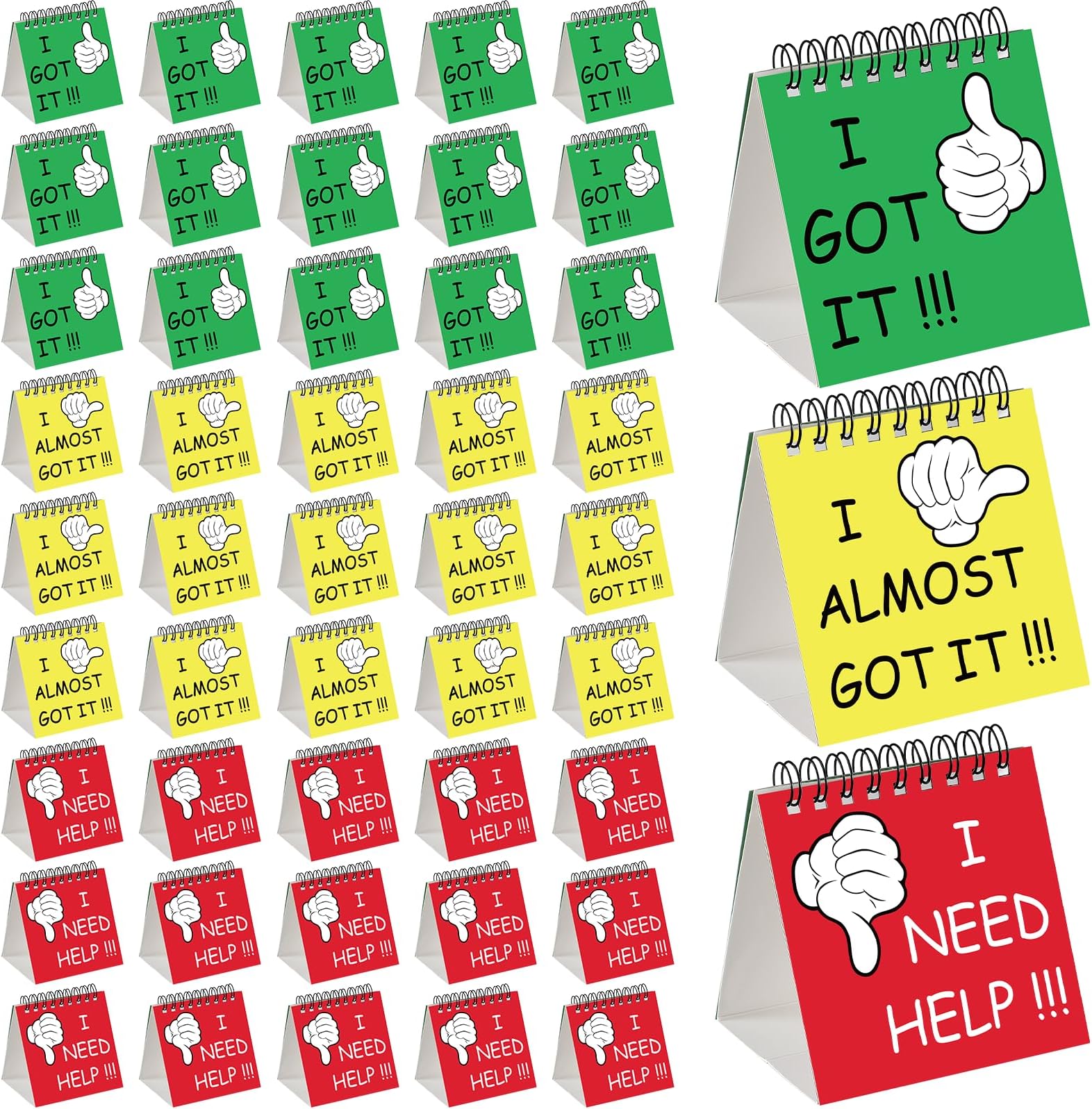 Amazon.com: Ireer 24 Pcs I Need Help Mini Flip Chart for Teacher Needs ...