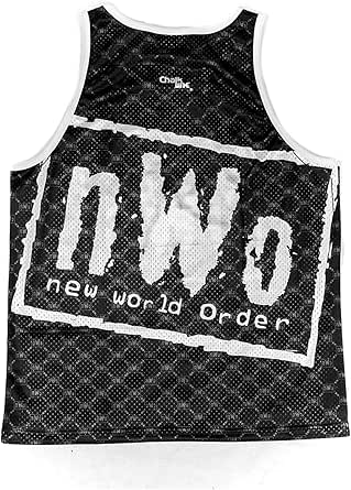 WWE Authentic Wear NWO Retro Black & White Chalk Line Tank Top Black ...
