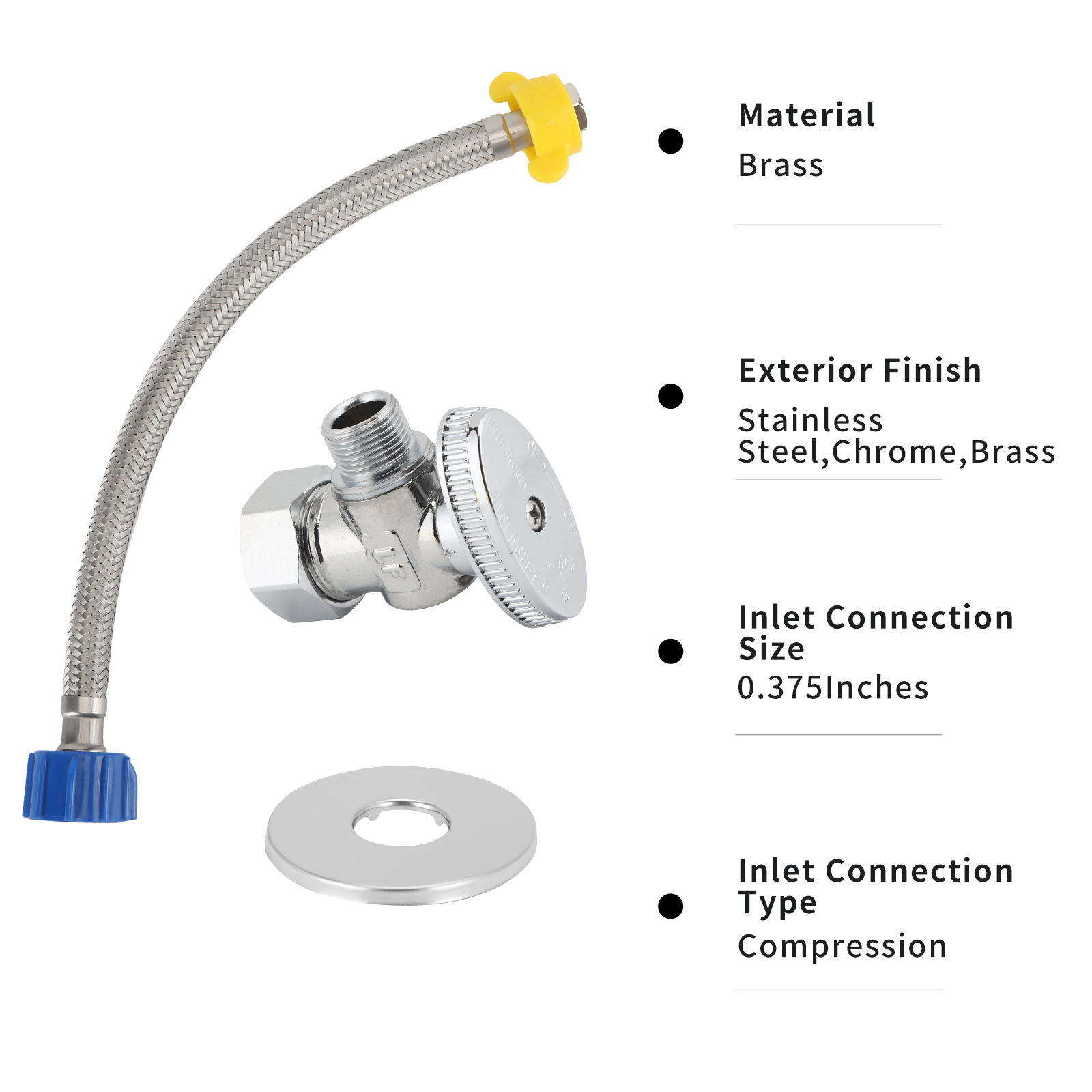 Snapklik.com : Klabb Flexible Toilet Water Supply Line 12inch,Stainless ...