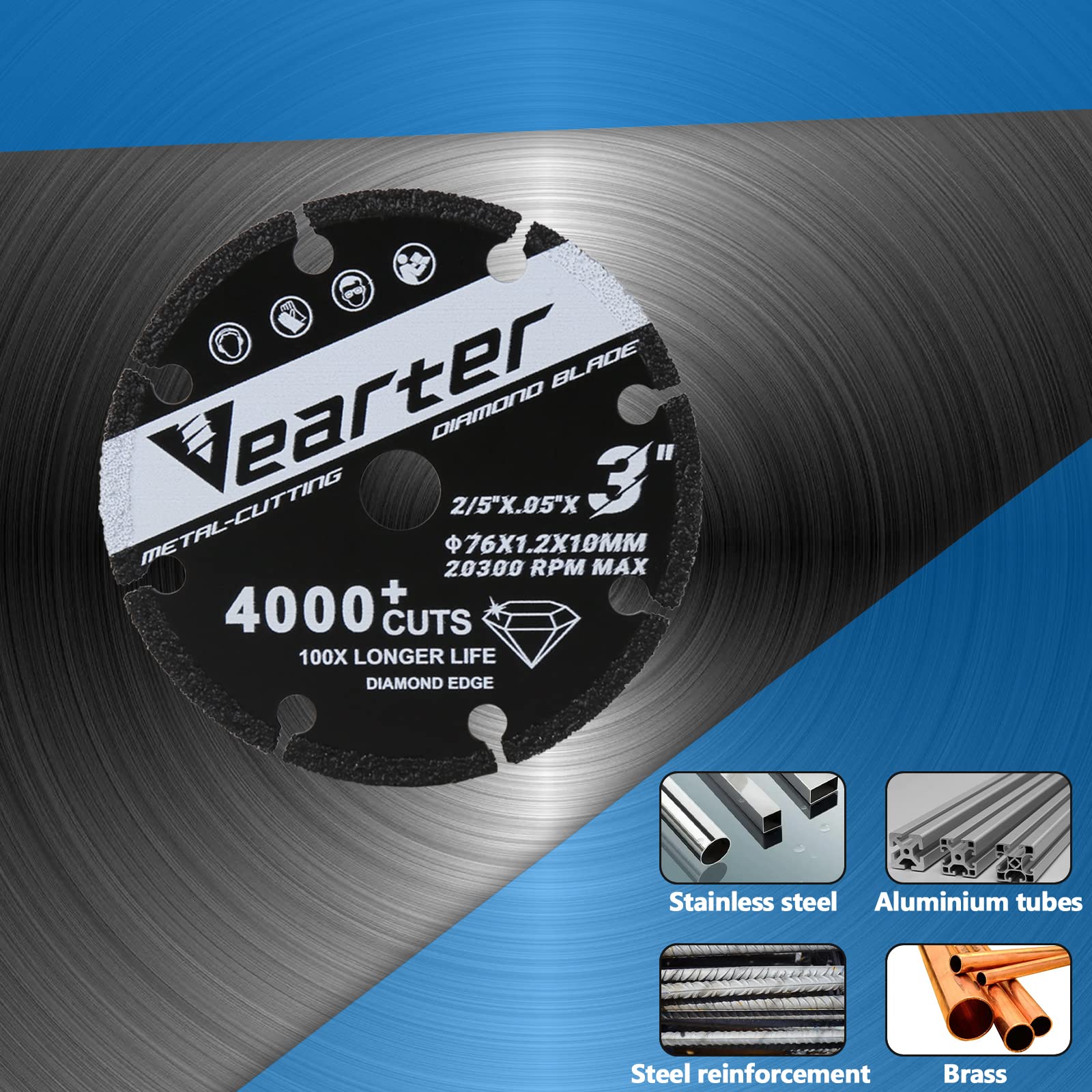 Snapklik.com : Vearter Diamond Cutting Wheel Disc 3 X 3/8 Inch(76mm ...