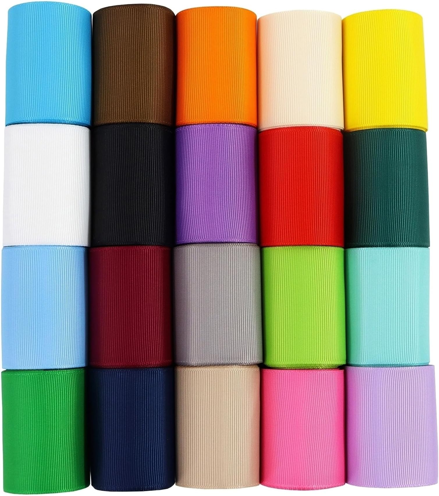 Amazon.com: 1 Inches Grosgrain Ribbons Fabric Ribbons, 20 Colors*2 ...