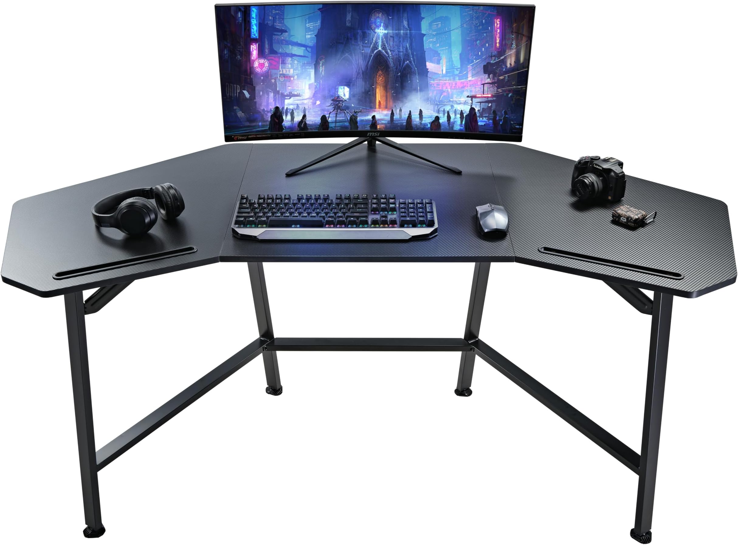 Amazon.com: EUREKA ERGONOMIC L Shaped Desk 60 Inch Computer Desk Black ...