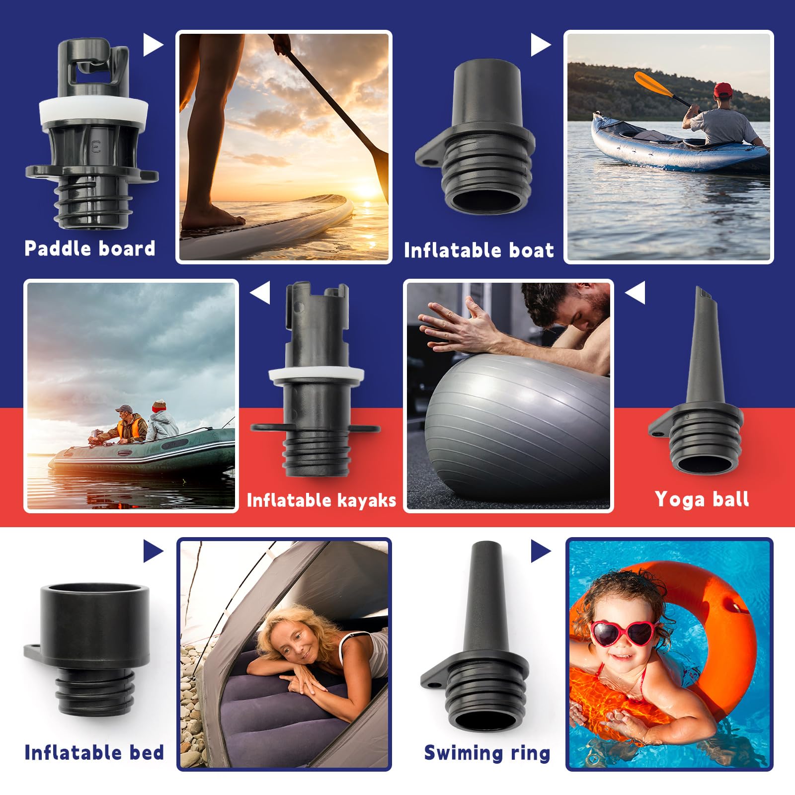 Snapklik.com : Stand Up Paddle Board Pump Adapter Set